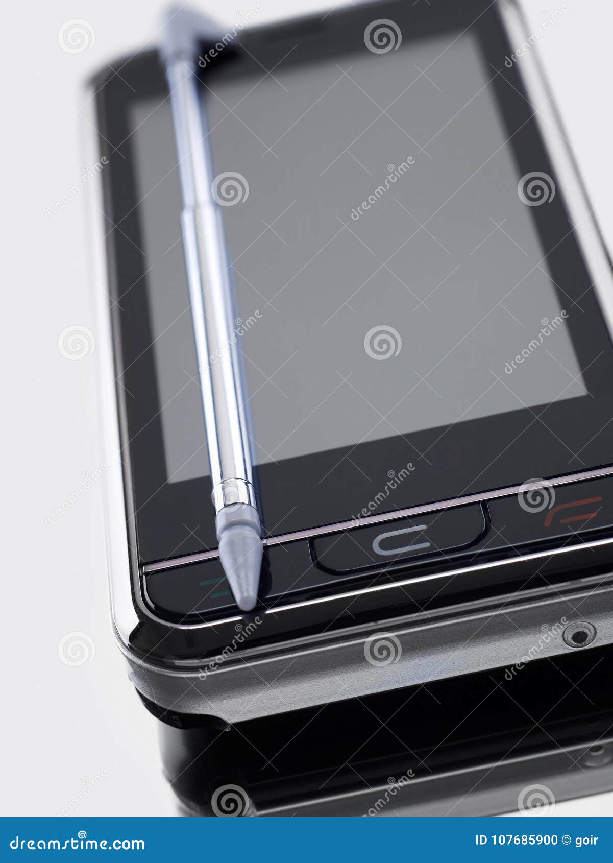 Mobile phone and pen stock photo. Image of telephone - 107685900