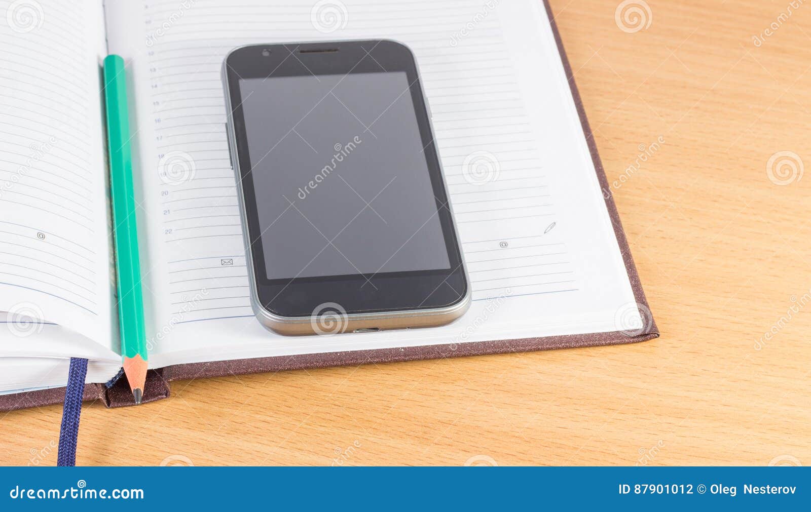 Mobile phone and pencil stock photo. Image of call, solid - 87901012