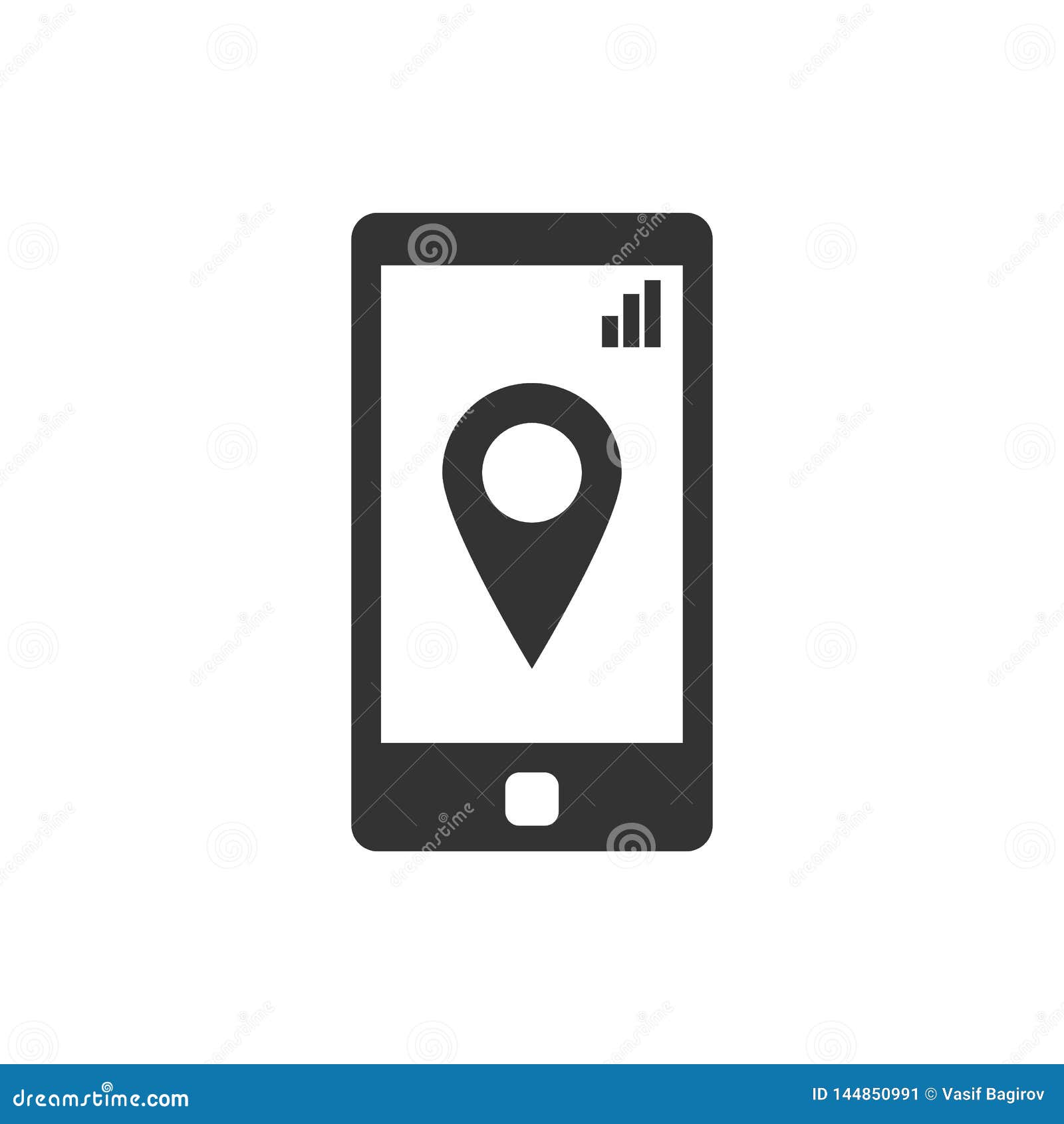 Mobile Phone, Pin Vector Icon. Security Vector Icon Stock Illustration ...