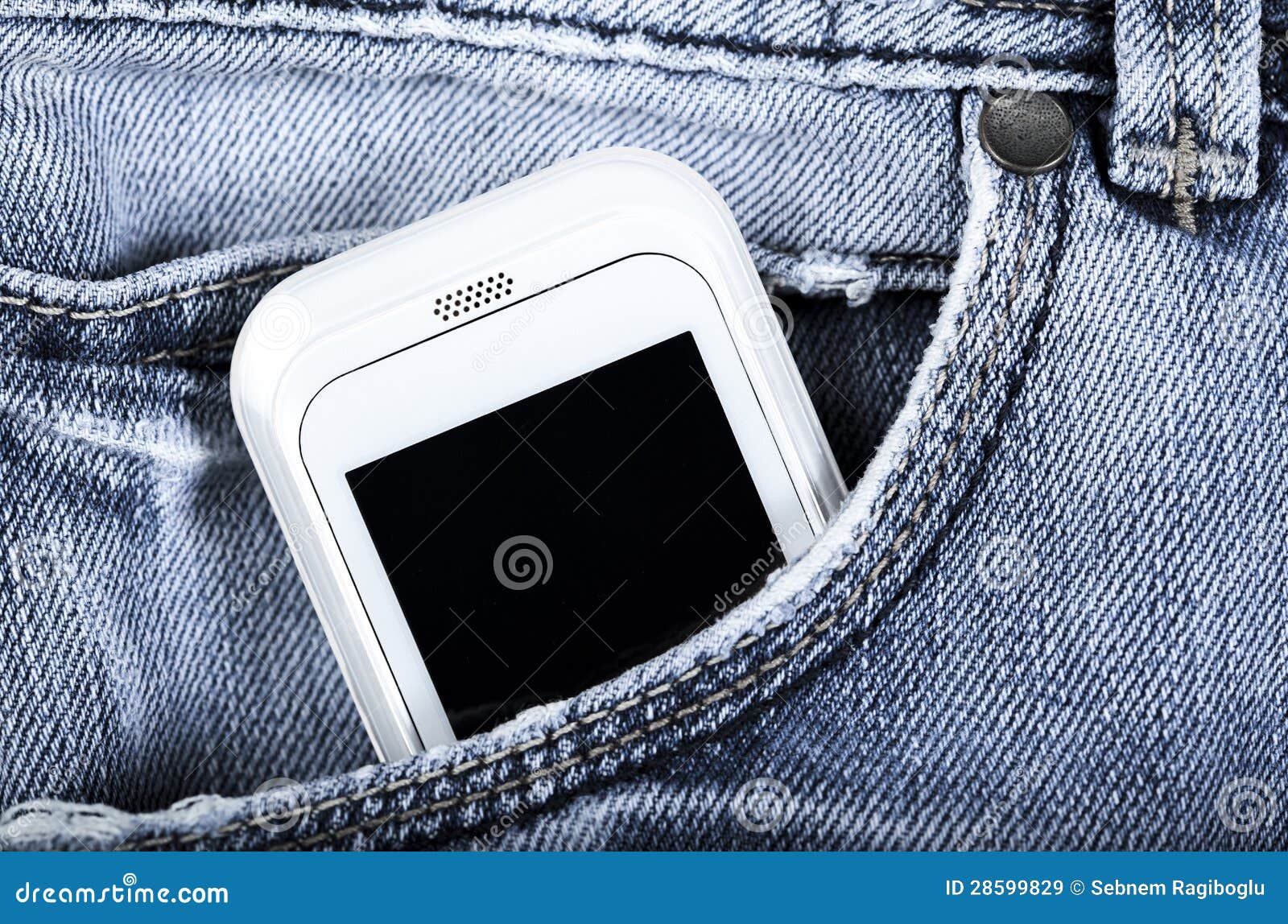 Mobile Phone is in the Pocket Stock Image - Image of stand, inside ...