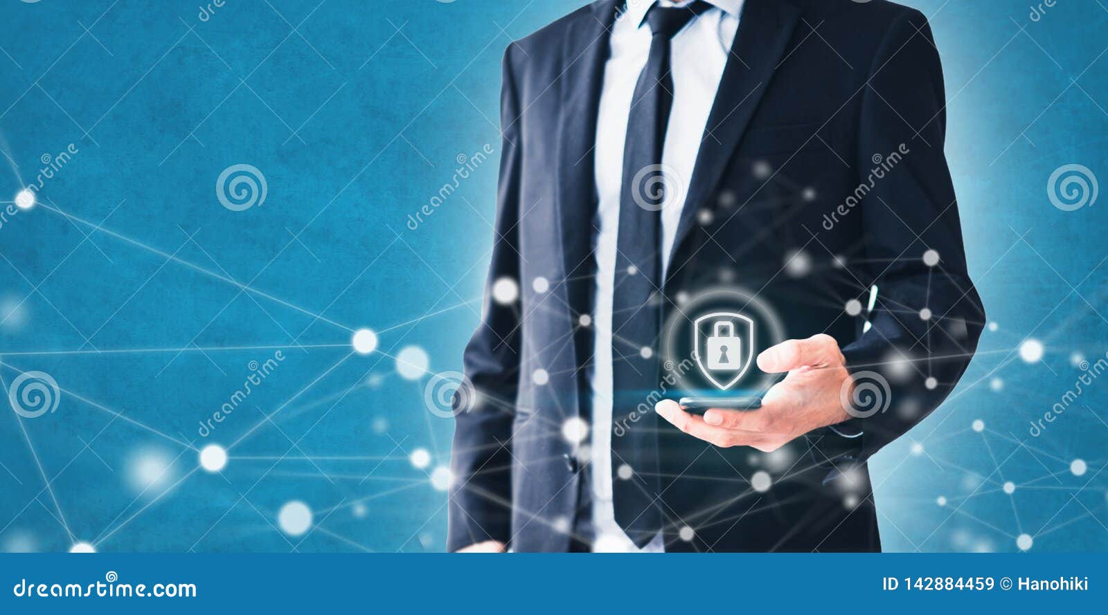 Mobile Phone Privacy Concept - Businessman Using Smartphone with ...