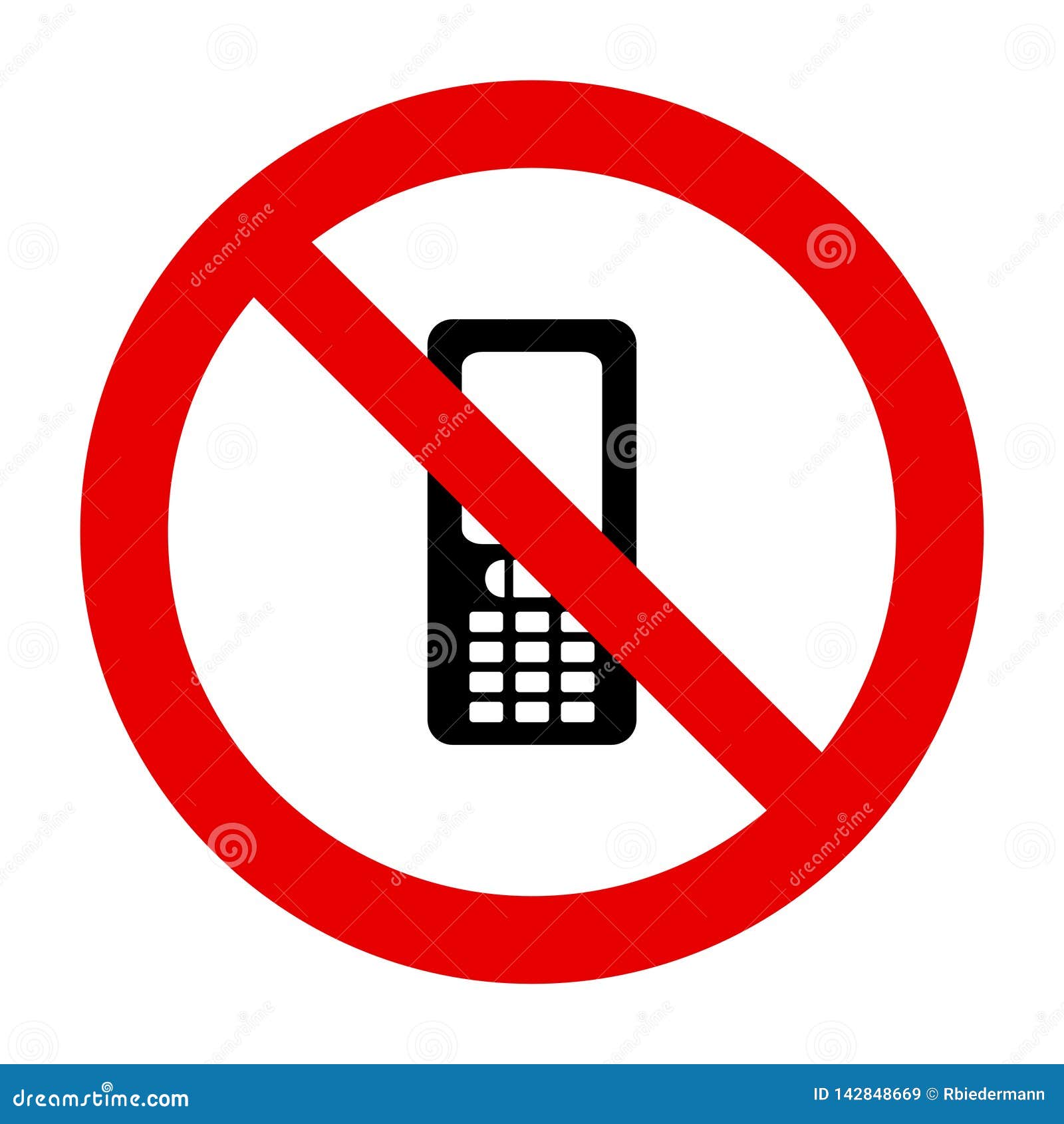 Mobile Phone and Prohibition Sign Stock Vector - Illustration of sign ...