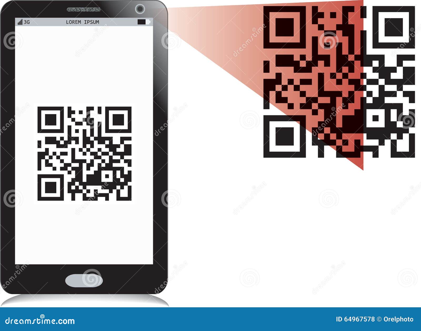 Mobile Phone Reading QR2 Code Stock Vector - Illustration of scanner ...