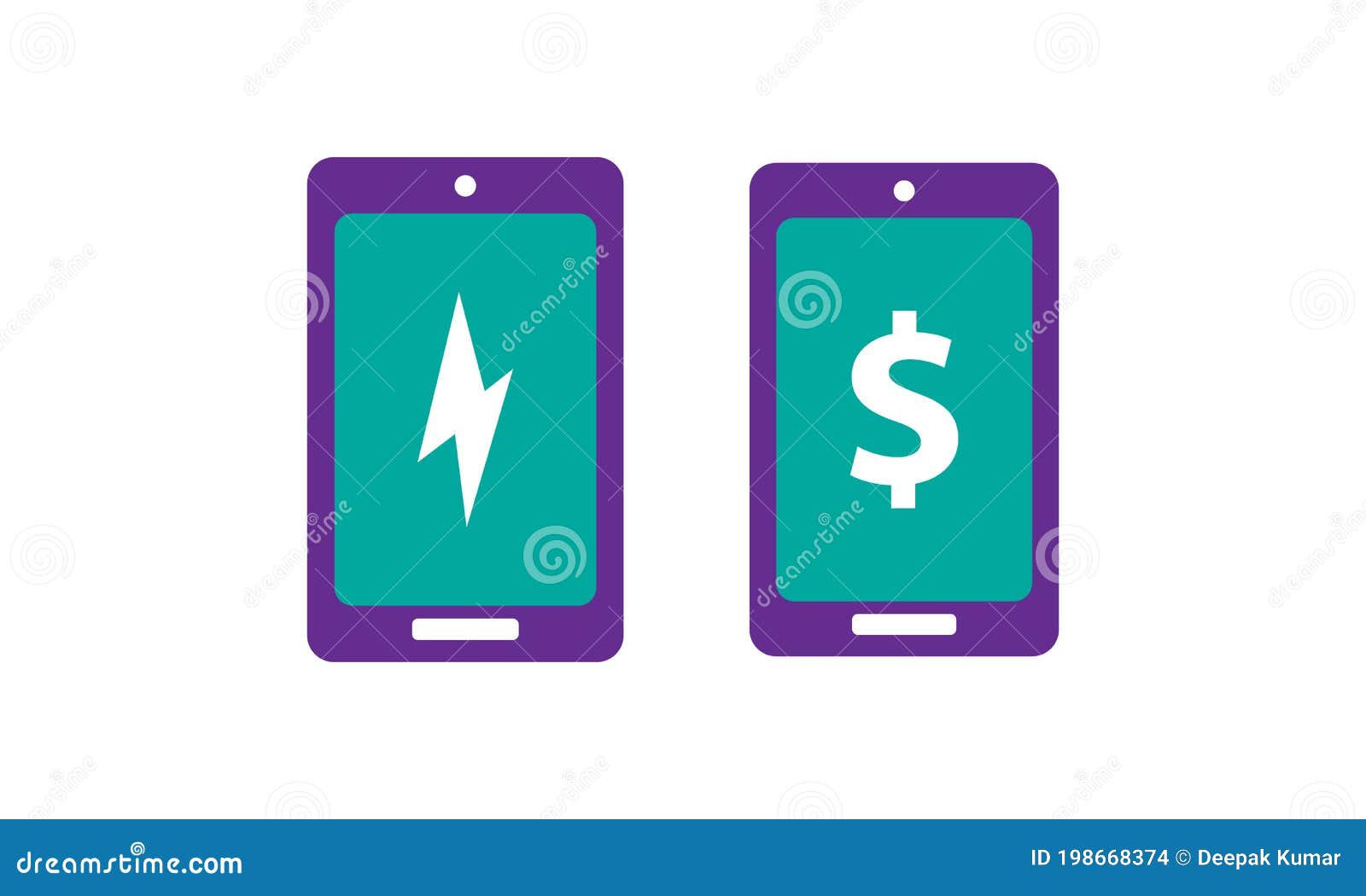 Mobile phone recharge icon stock vector. Illustration of dollar - 198668374