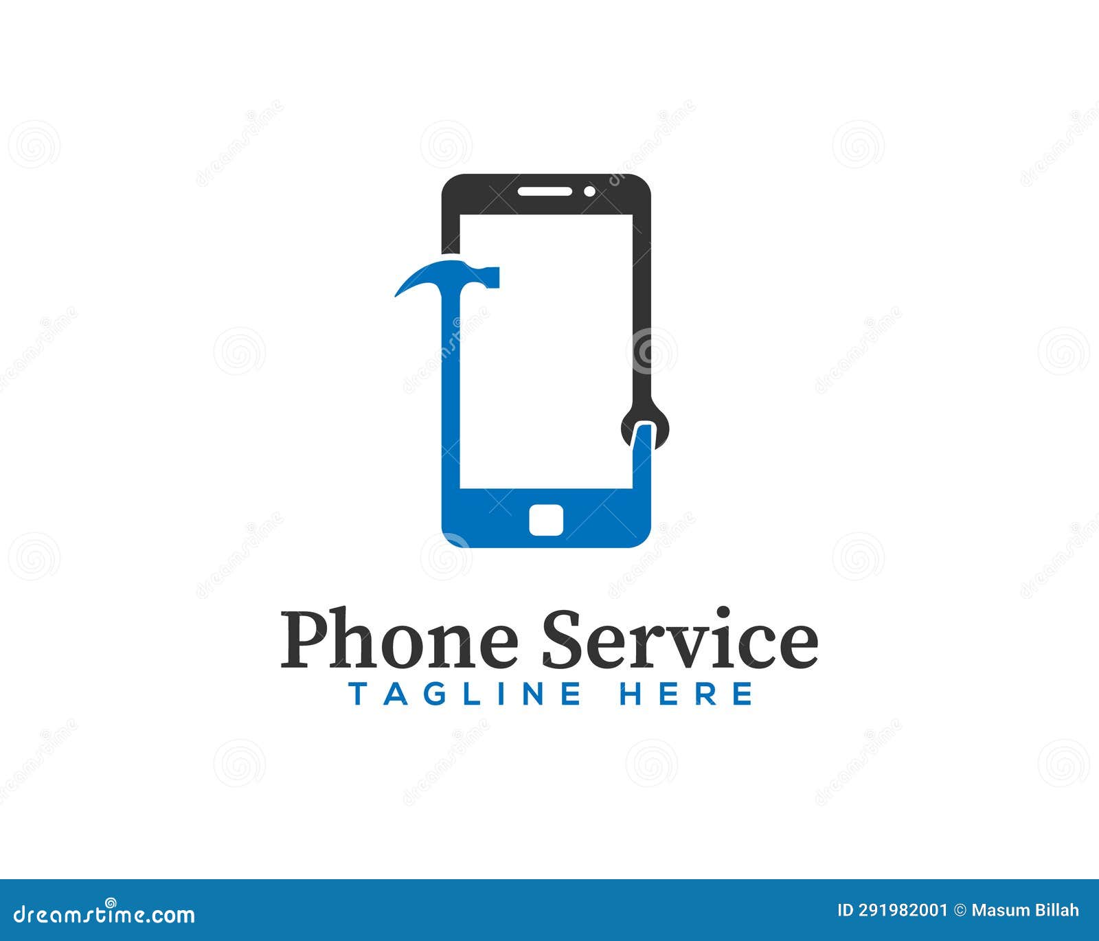 Mobile Phone Repair Service and Smartphone Solution Logo Design. Stock ...