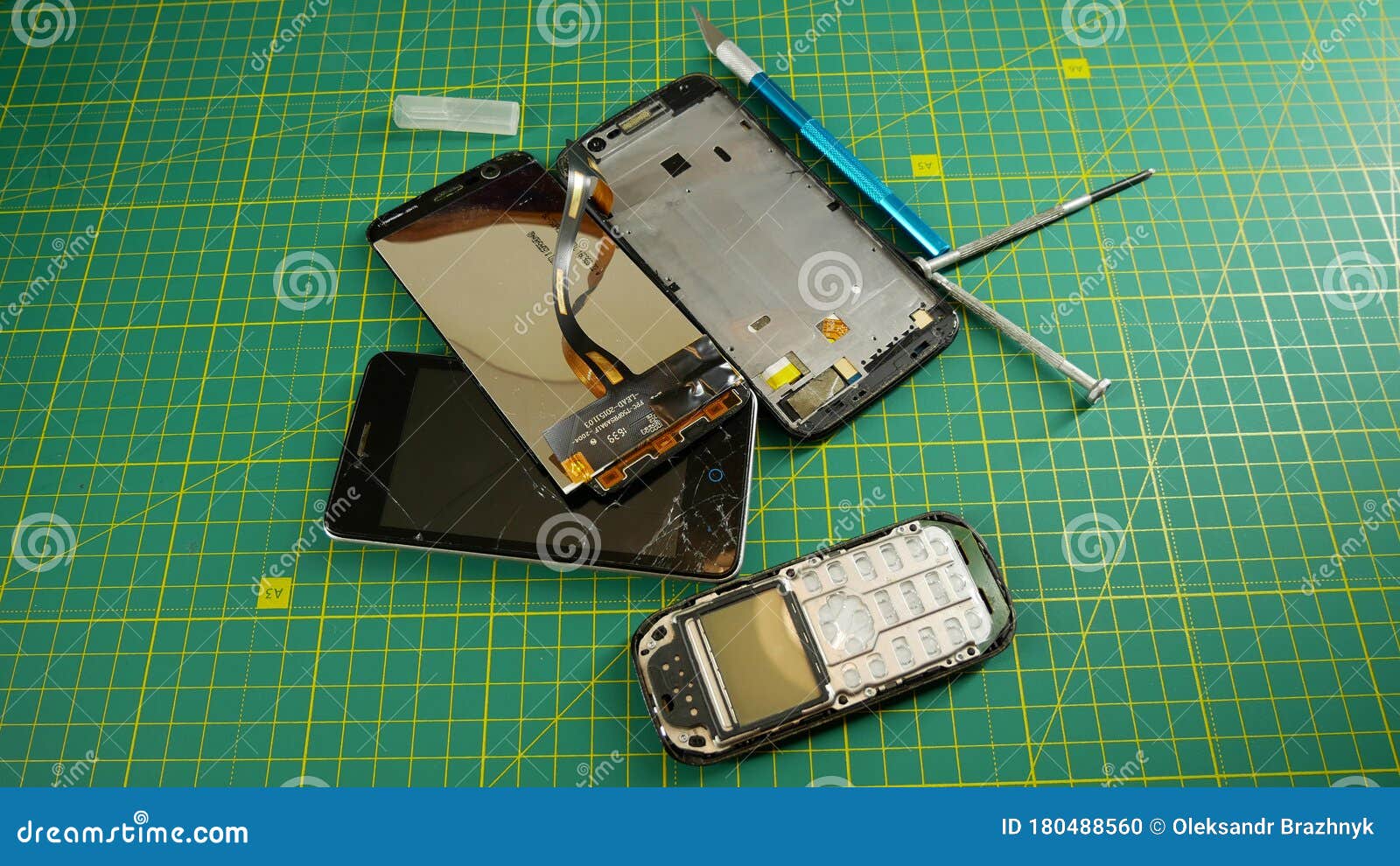 Mobile Phone Repair. Touchscreen Replacement Stock Photo - Image of ...