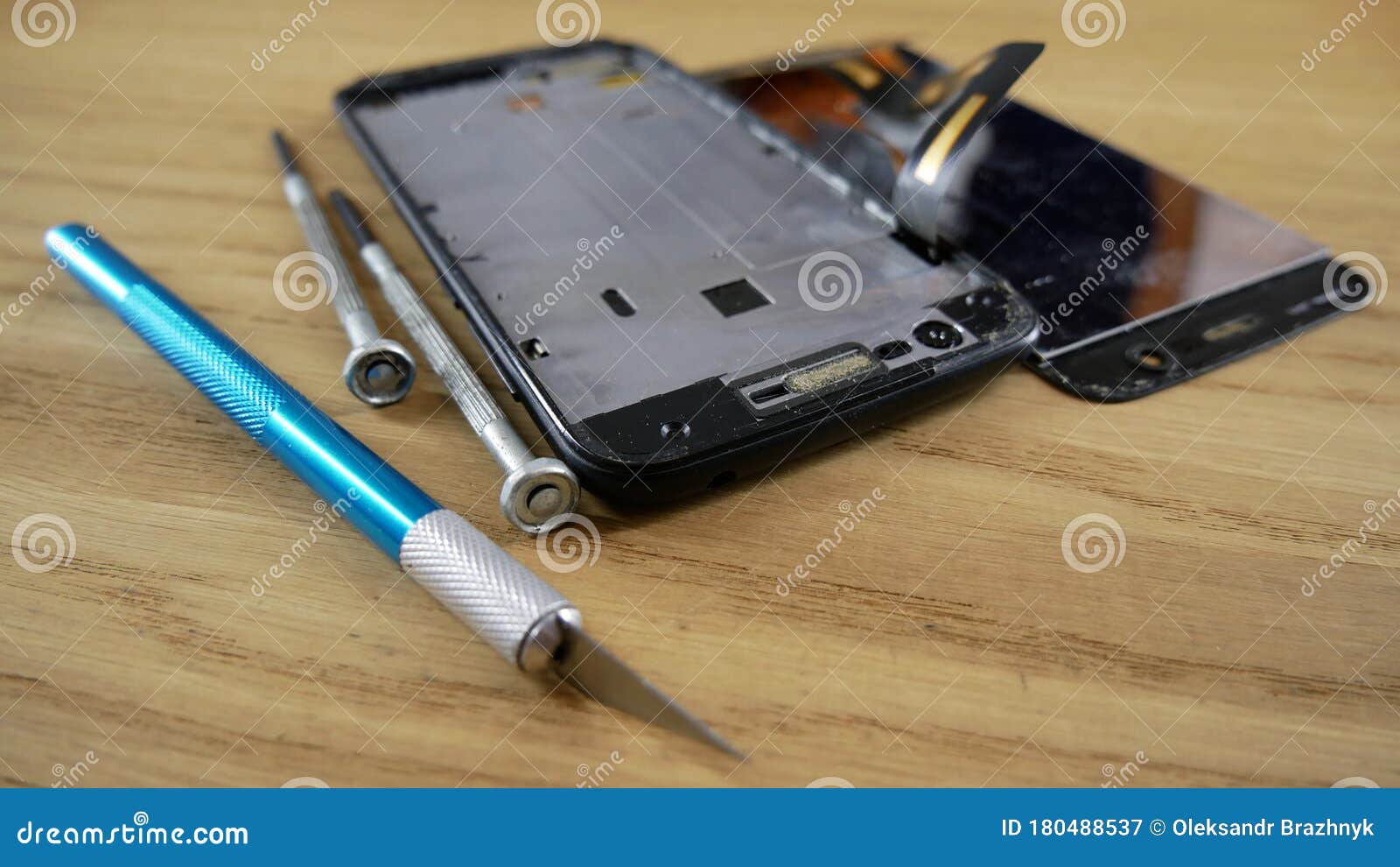 Mobile Phone Repair. Touchscreen Replacement Stock Image - Image of ...