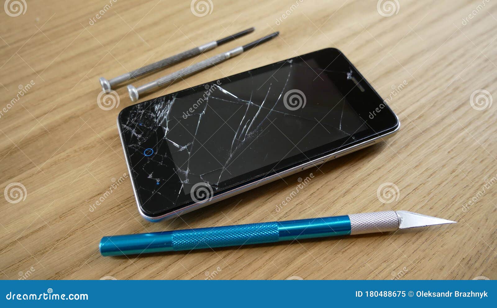 Mobile Phone Repair. Touchscreen Replacement Stock Image - Image of ...