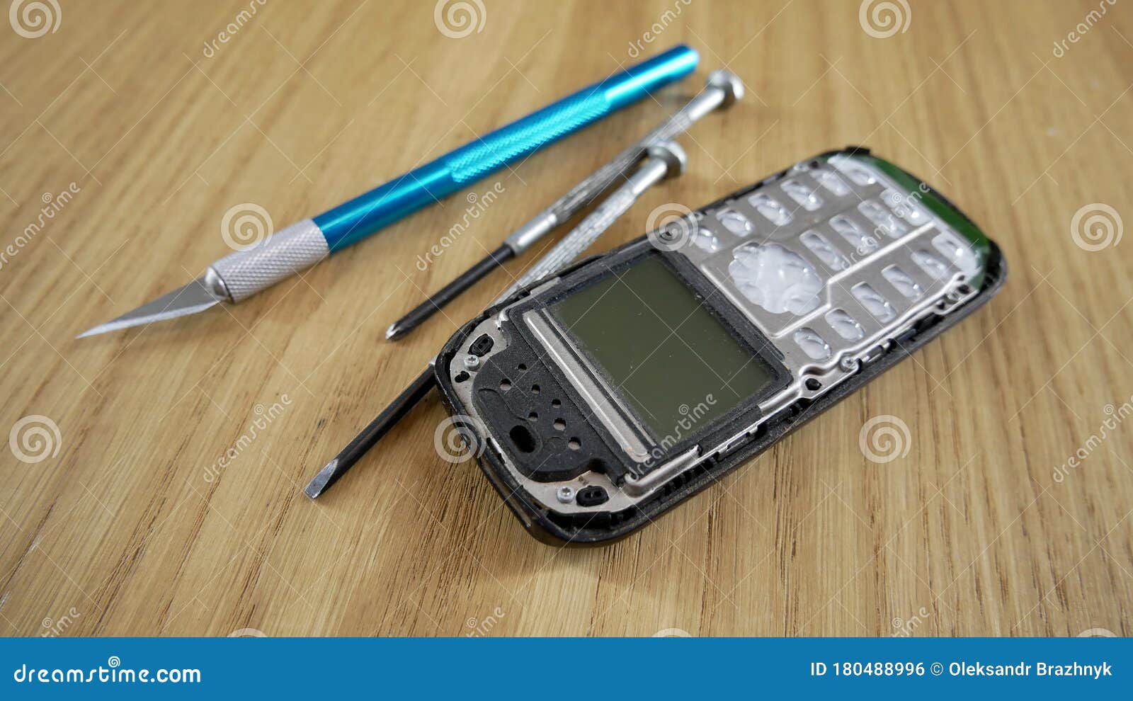 Mobile Phone Repair. Touchscreen Replacement Stock Photo - Image of ...