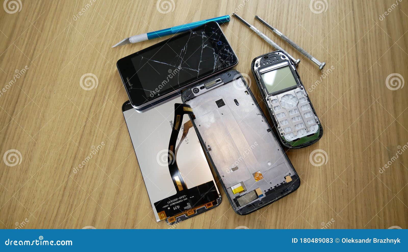 Mobile Phone Repair. Touchscreen Replacement Stock Image - Image of ...
