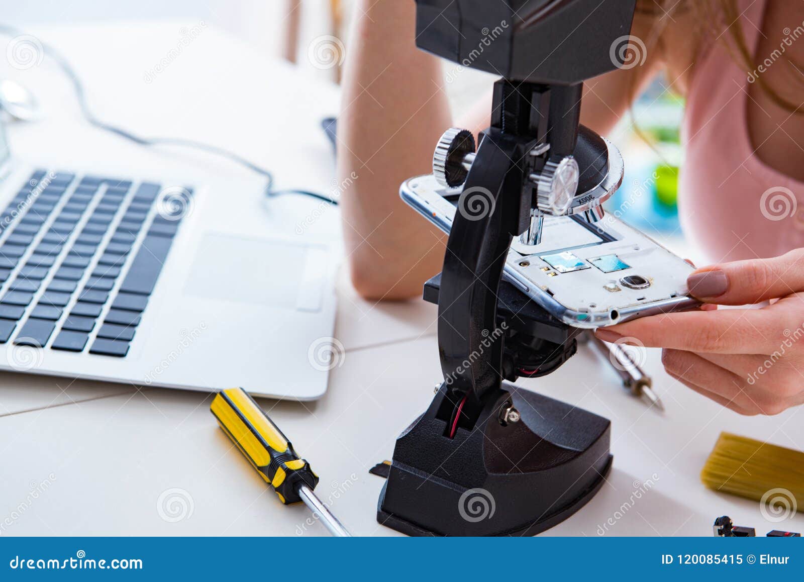 The Mobile Phone Repair in Workshop Stock Image - Image of maintenance ...