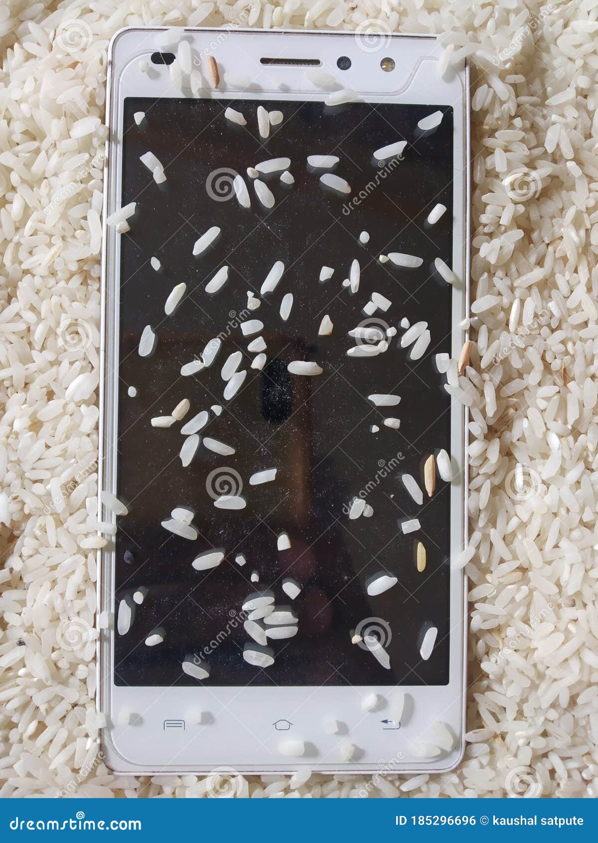 Mobile Phone in the Rice Front Side Editorial Photo - Image of drawing ...