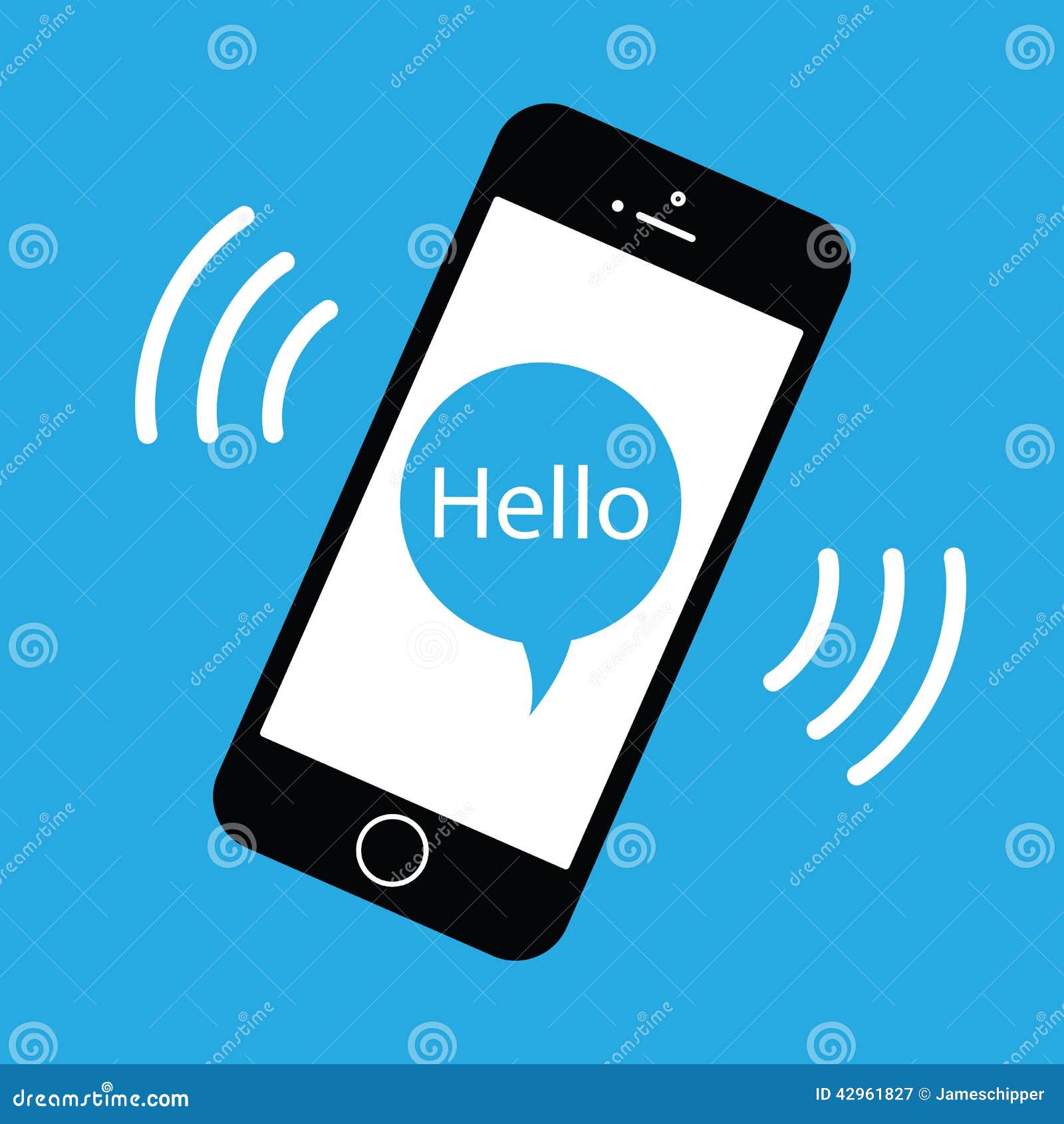 Mobile stock vector. Illustration of support, screen - 42961827