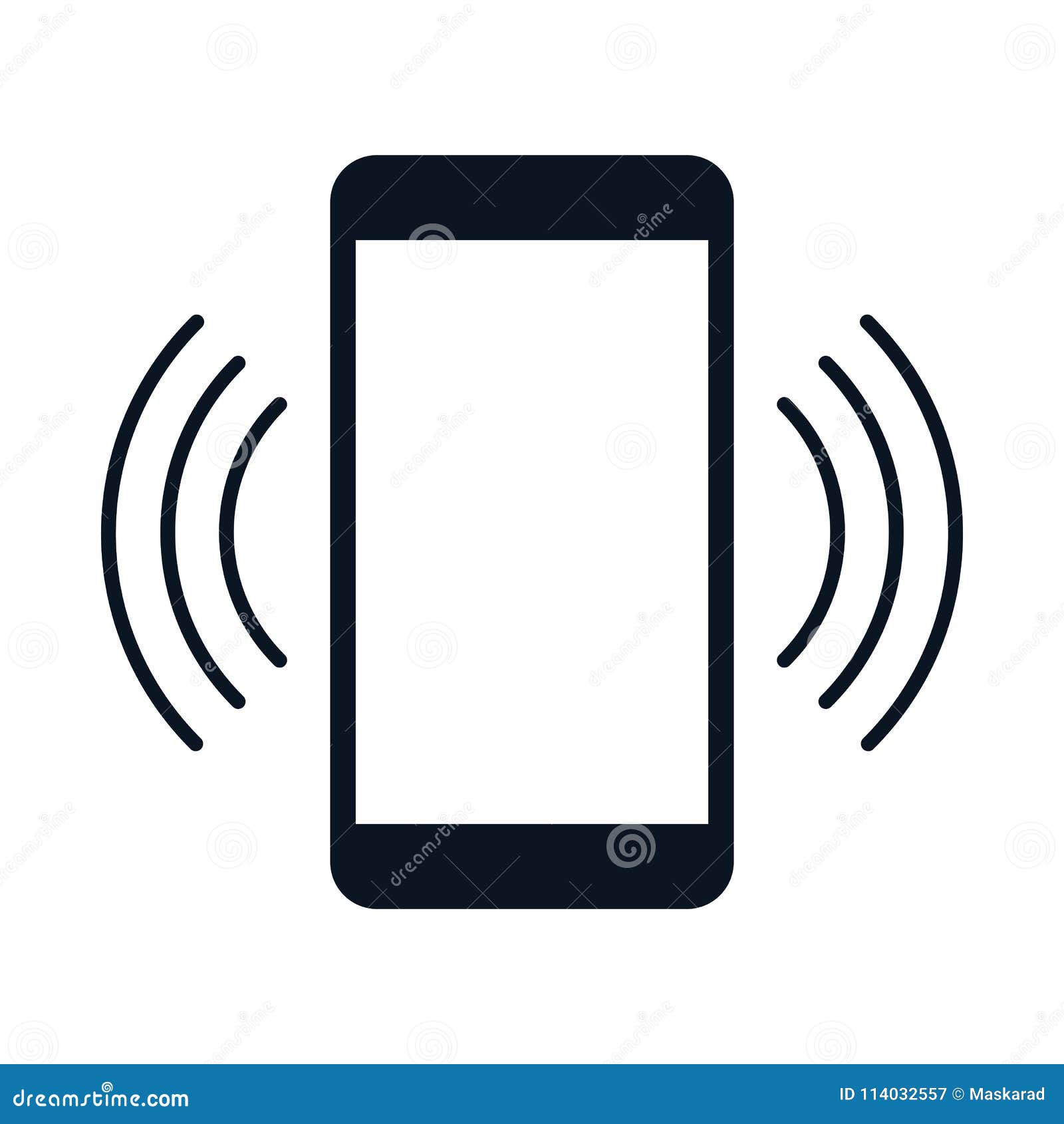 Mobile Phone Ringing, Simple Icon. Vector Flat Illustration. Stock ...