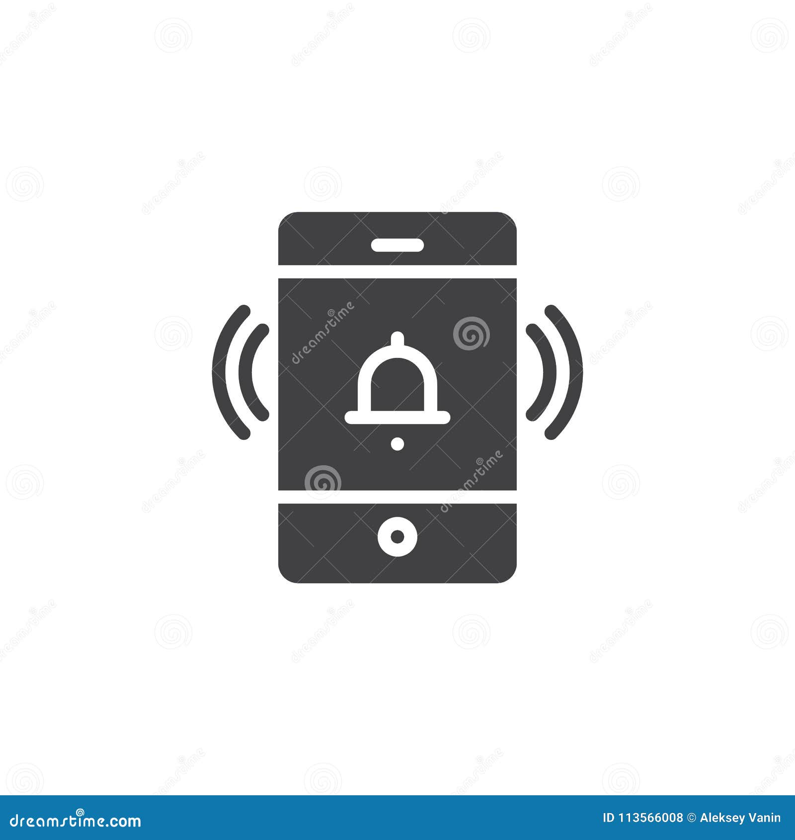 Mobile Phone Ringing Vector Icon Stock Vector - Illustration of simple ...