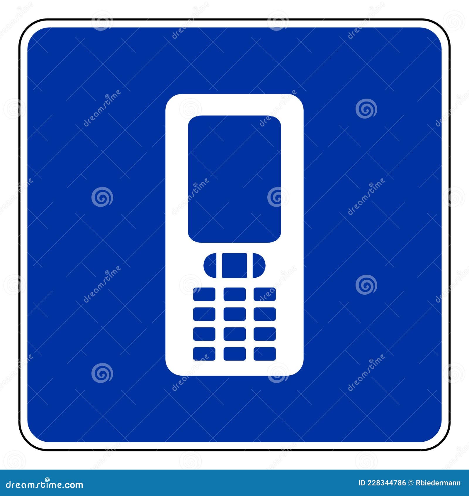 Mobile phone and road sign stock vector. Illustration of phone - 228344786