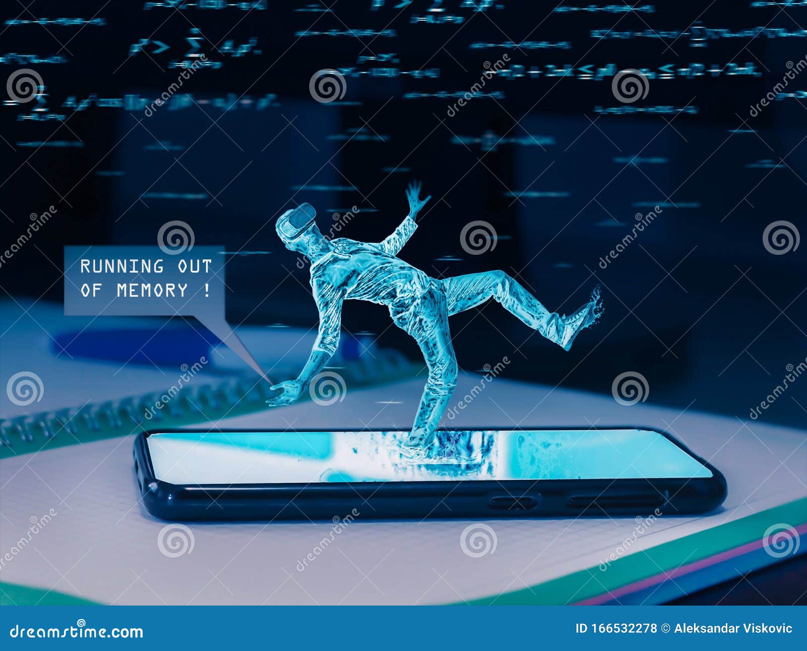 Mobile Phone Running Out of Memory Stock Illustration - Illustration of ...