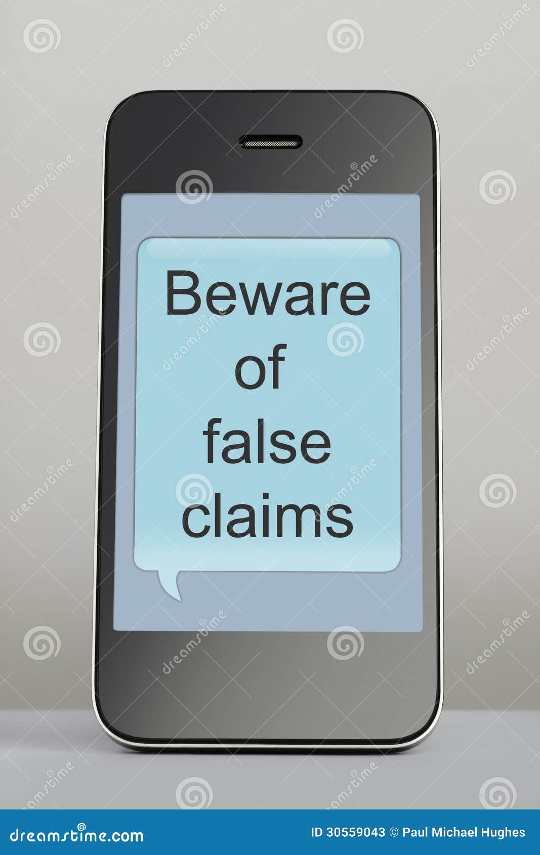 Mobile Phone with Scam Message Speech Bubble Stock Image - Image of ...