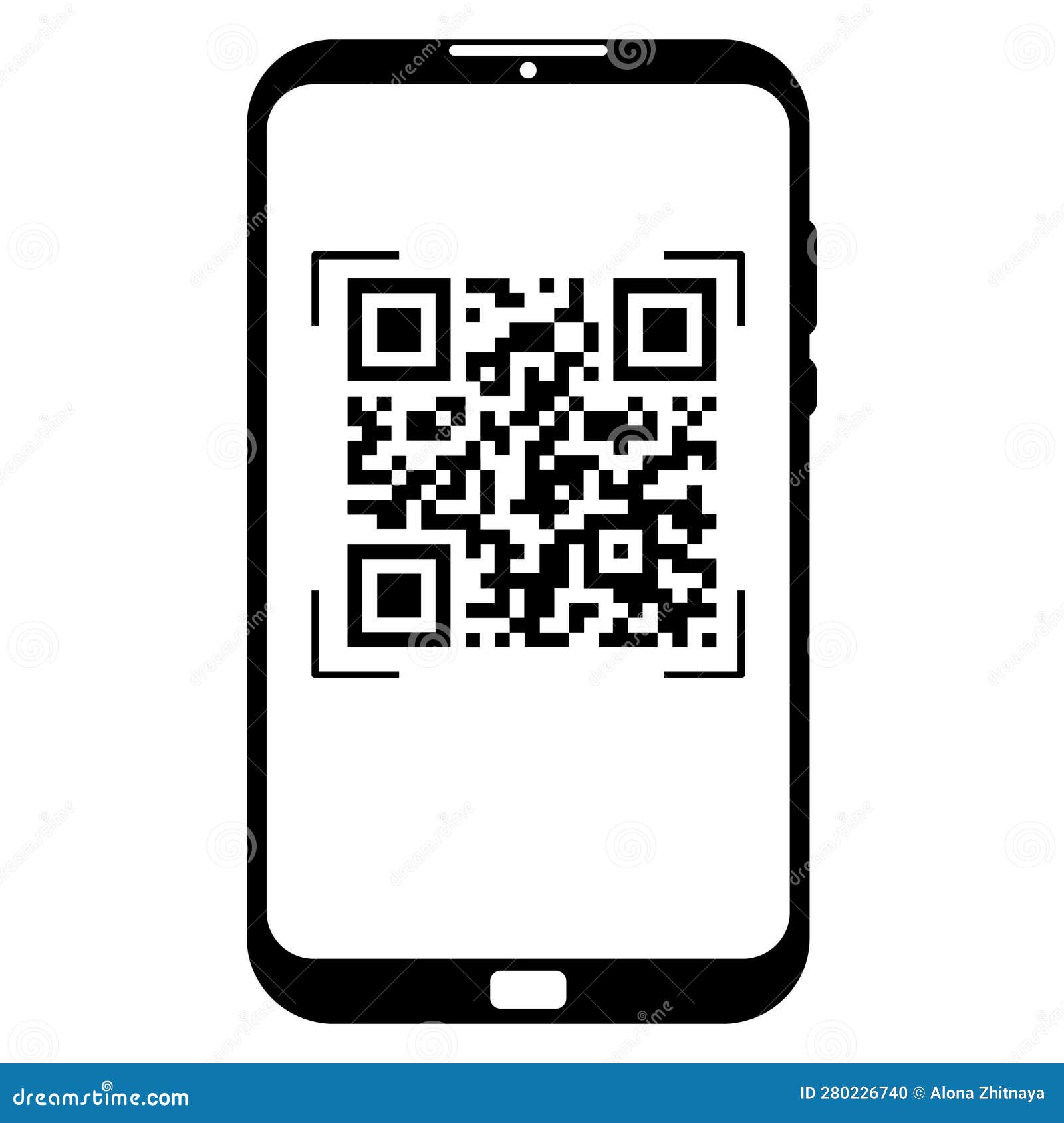 Mobile Phone Scan Qr Code, Reader Applecation, Technology Concept ...