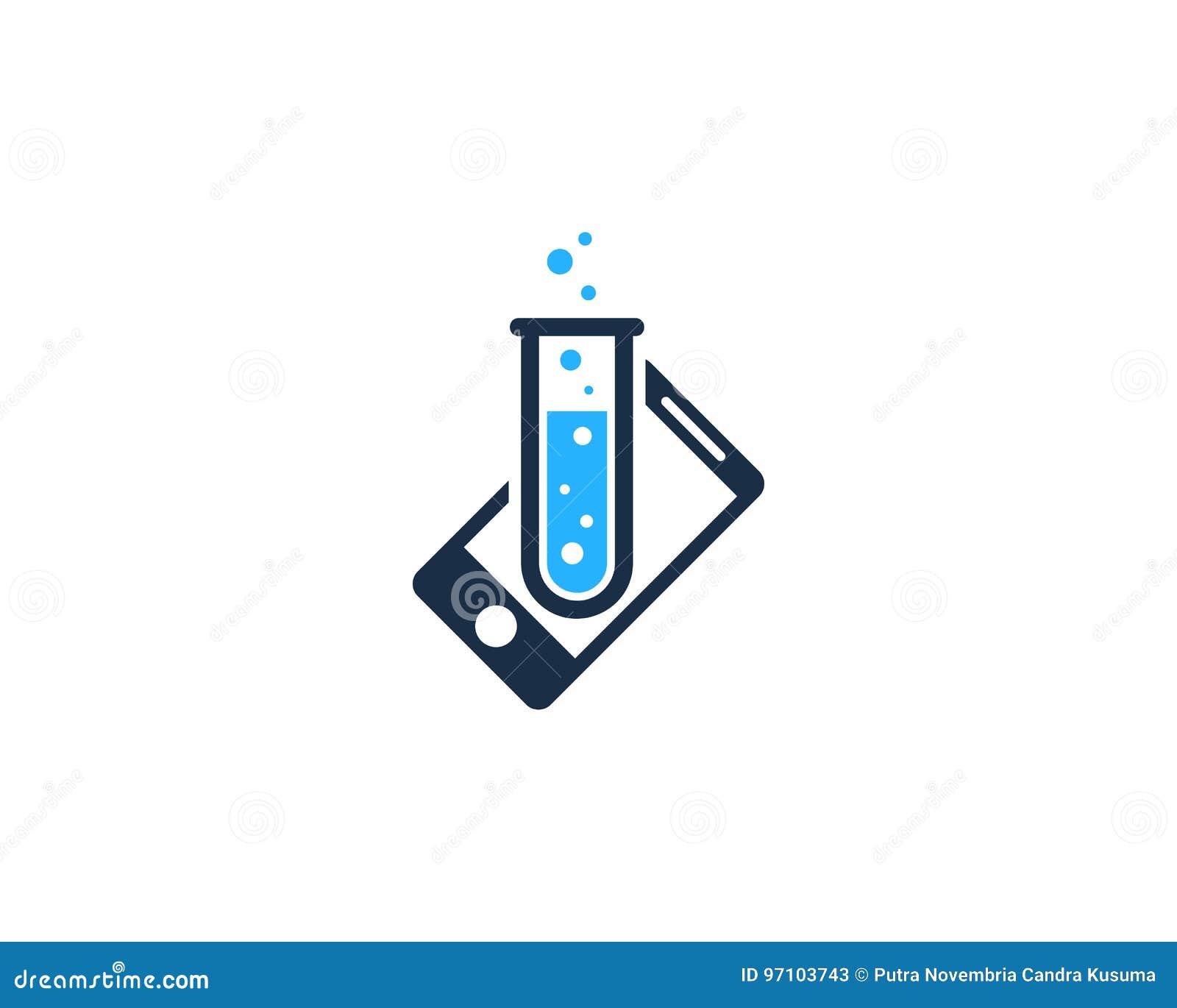 Mobile Phone Science Lab Icon Logo Design Element Stock Vector ...