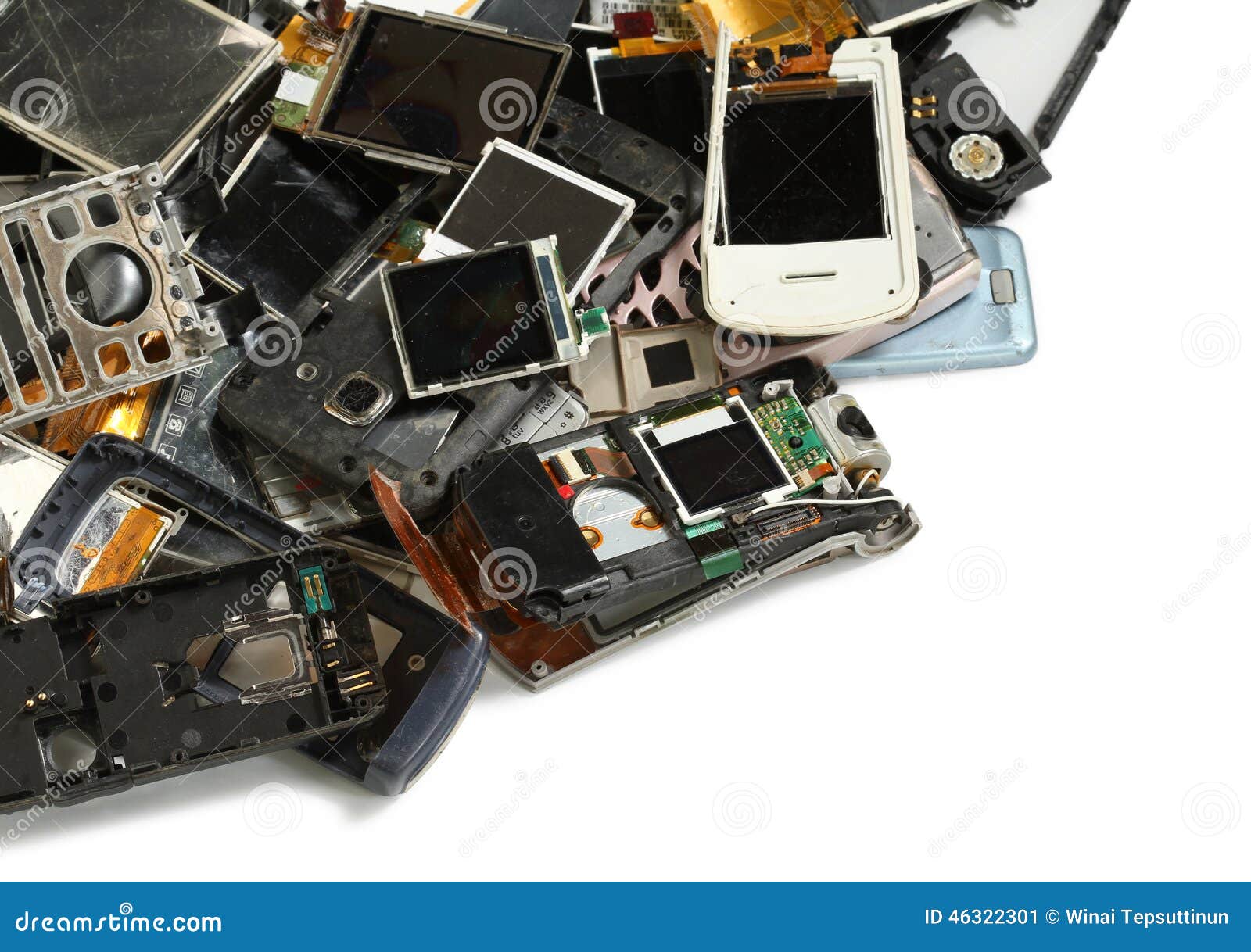 Mobile phone scrap stock image. Image of white, technology - 46322301