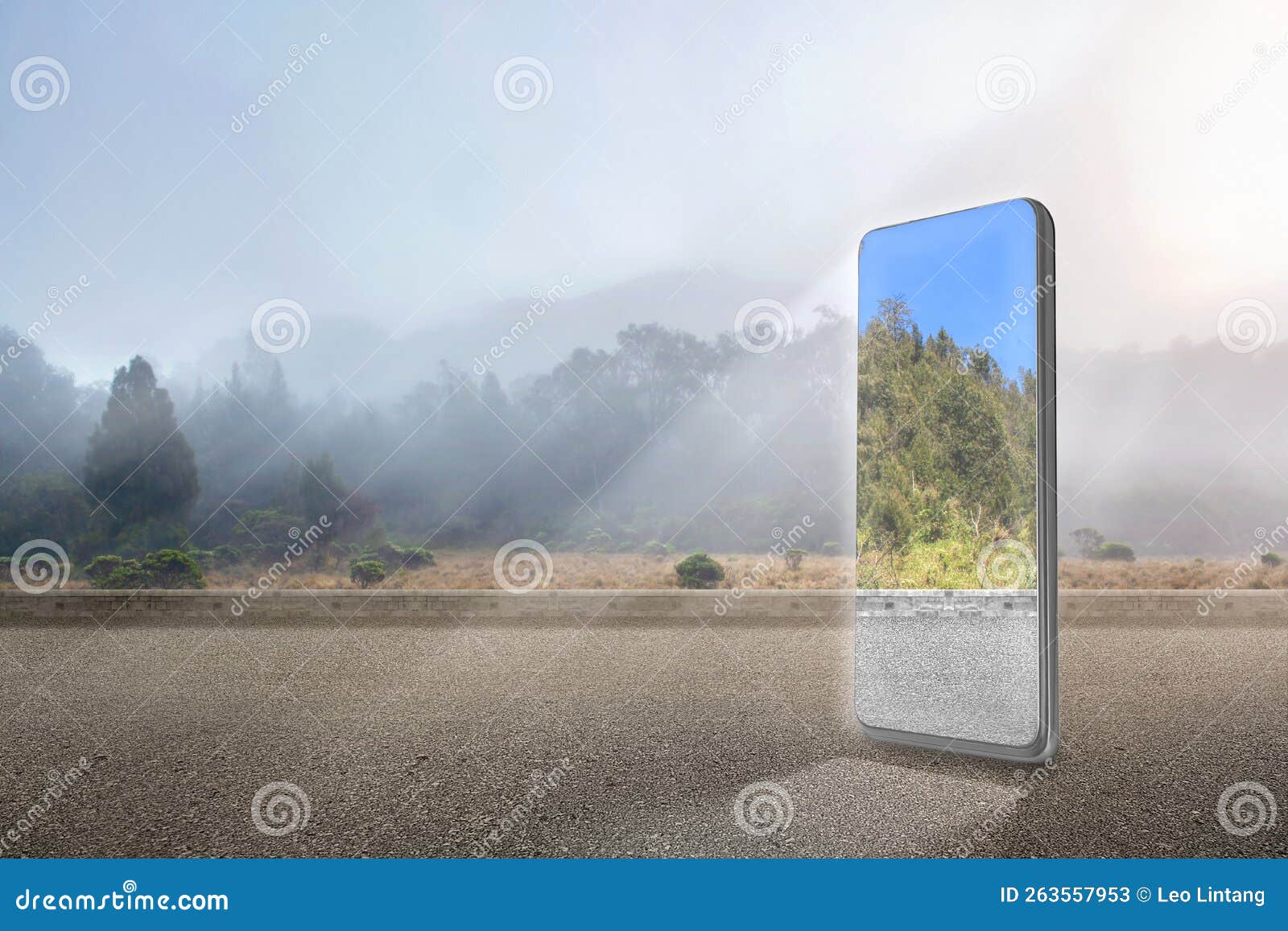Mobile Phone Screen with a Better Environment Stock Image - Image of ...