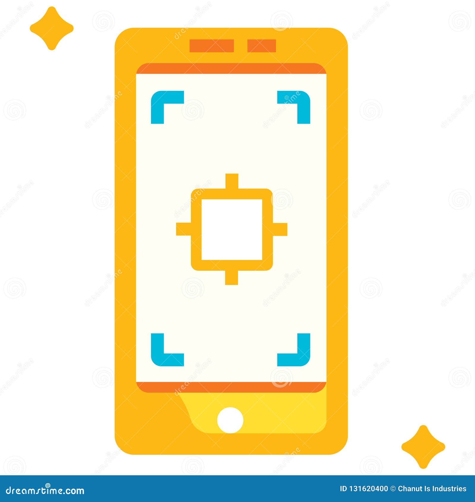 Mobile Phone Camera Flat Illustration Stock Vector - Illustration of ...