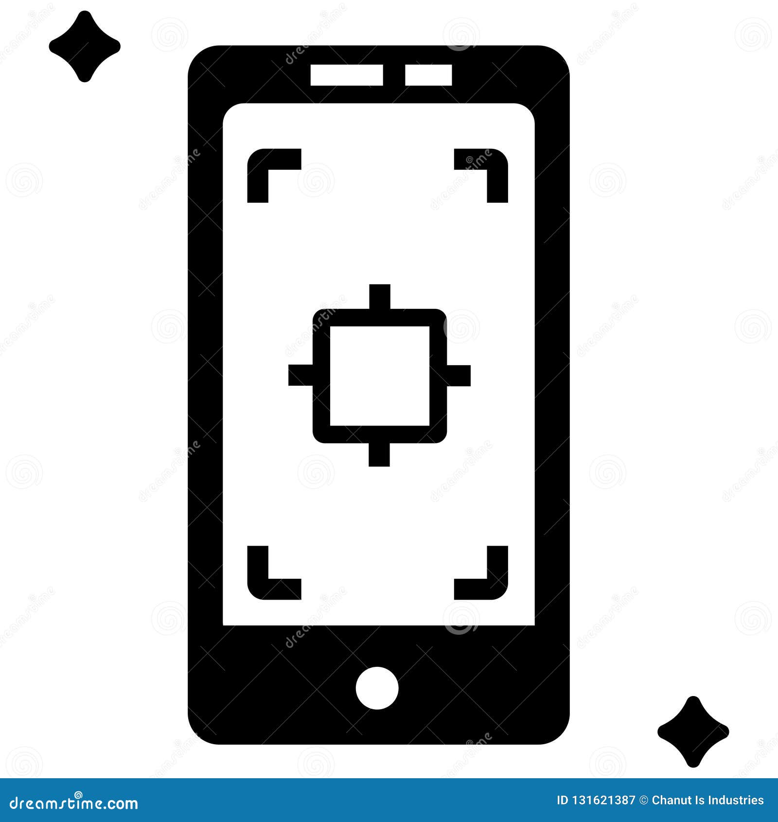 Mobile Phone Camera Solid Illustration Stock Vector - Illustration of ...