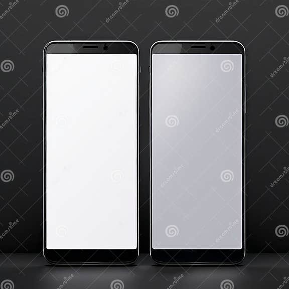 Mobile Phone Screen Design with a Sleek White Interfac Stock Photo ...