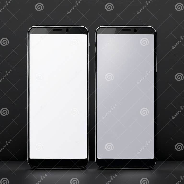Mobile Phone Screen Design with a Sleek White Interfac Stock Photo ...