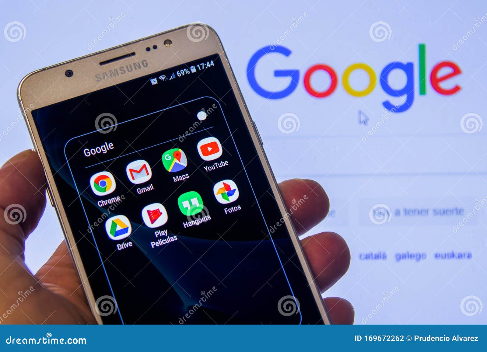 Mobile Phone Screen with Google Apps Editorial Photography - Image of ...