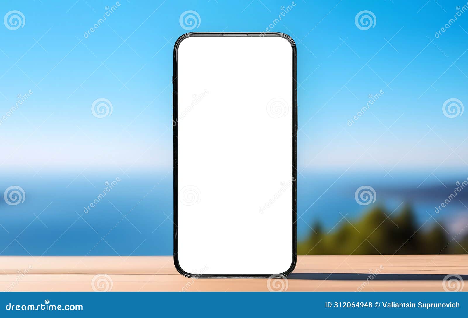 Mobile Phone Screen Mockup. Blank Smartphone Display Mock Up Stock ...