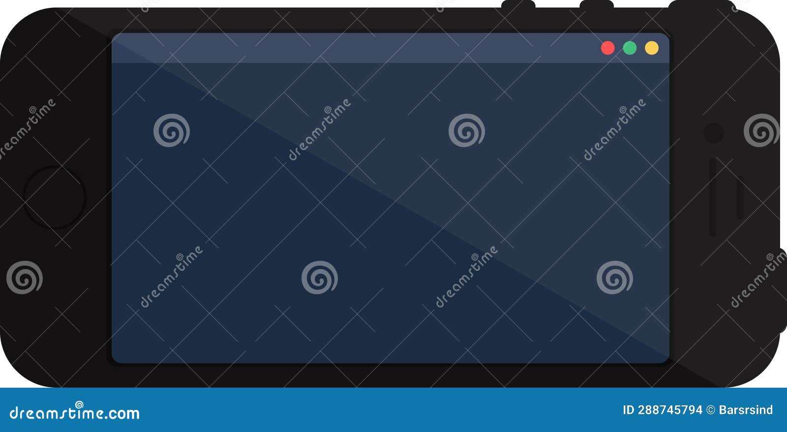 Mobile Phone with Screen Off Stock Illustration - Illustration of user ...