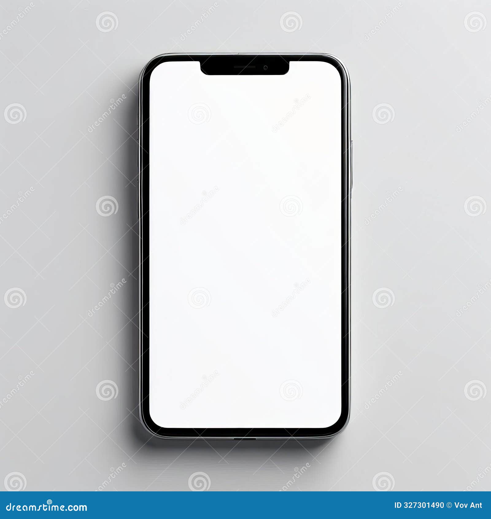 Mobile Phone Screen Template with a Simple White Inter Stock Photo ...