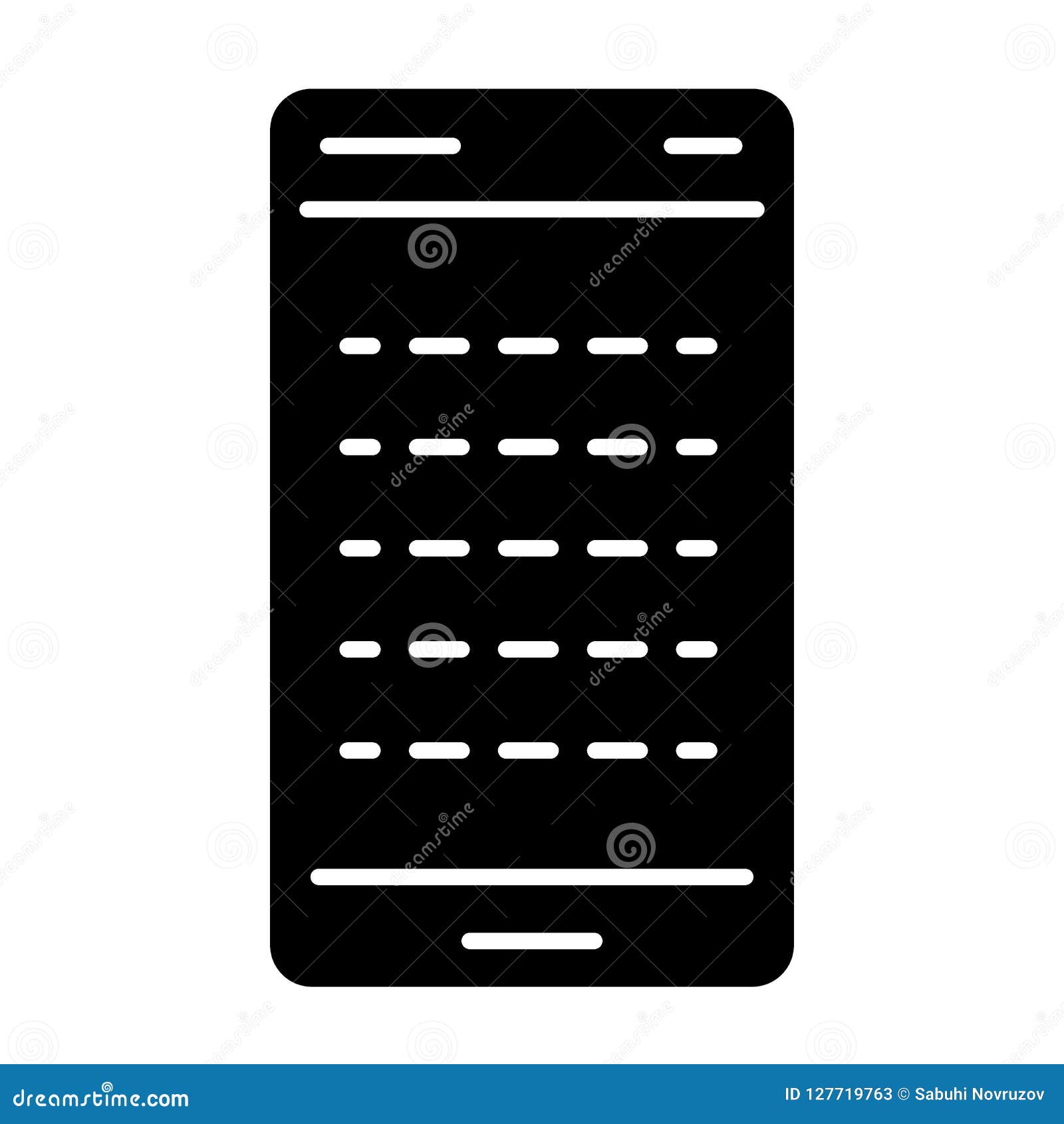 Mobile Phone Screen with Text Solid Icon. Smartphone with Message ...