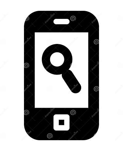 Mobile phone search icon stock vector. Illustration of service - 27645362