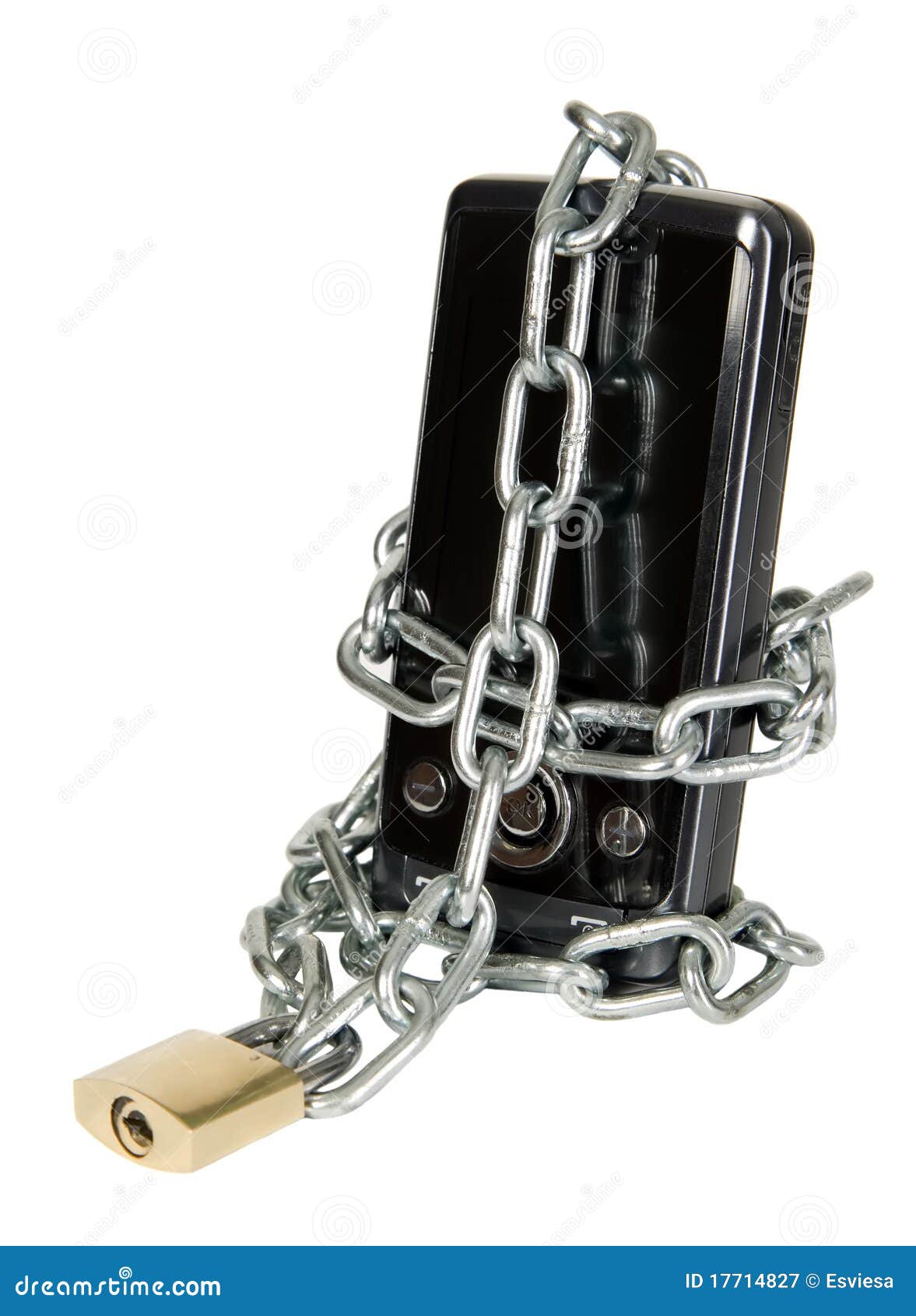 Mobile Phone is Secured with Lock Stock Image - Image of safe, lock ...