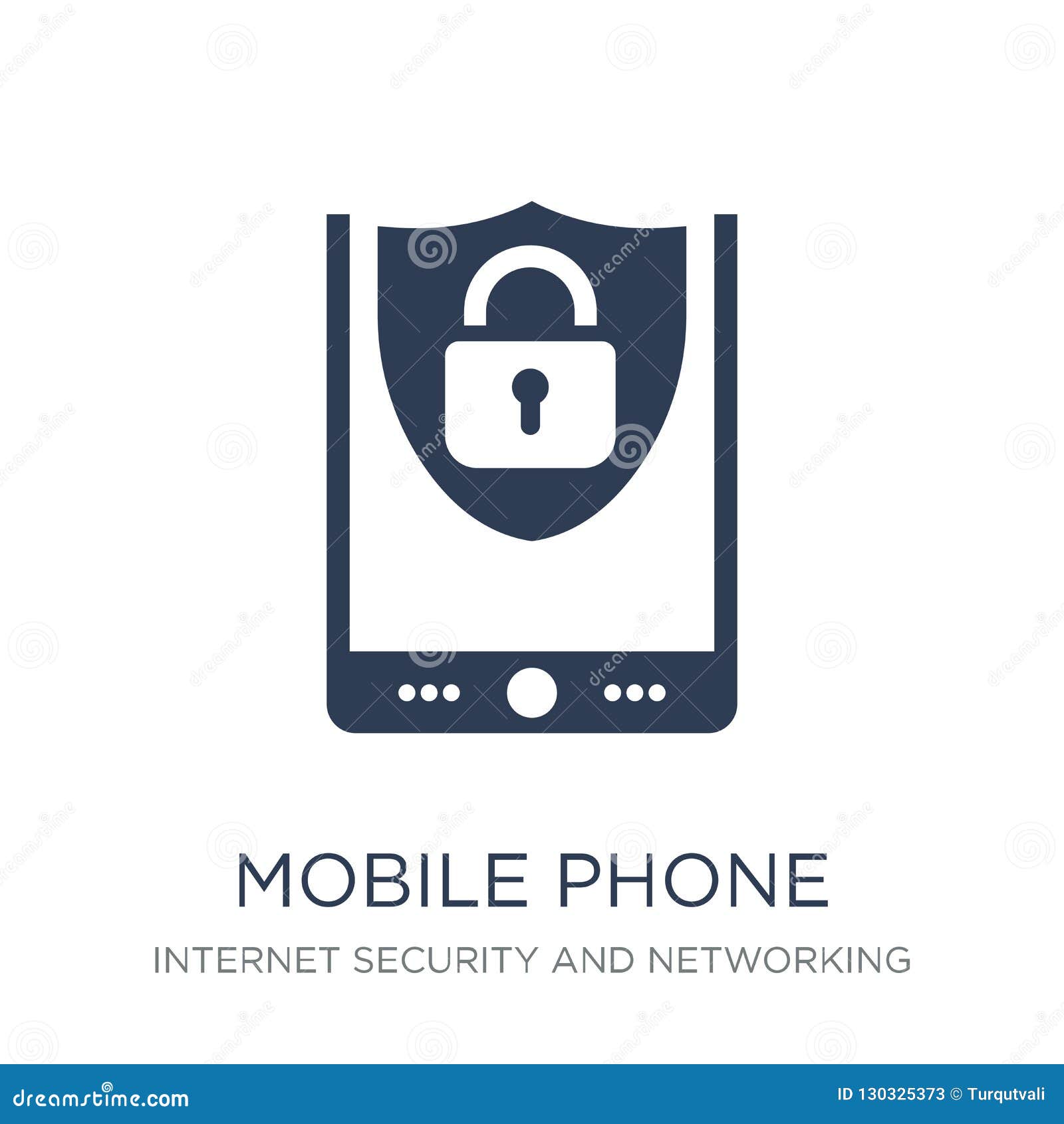 Mobile Phone Security Icon. Trendy Flat Vector Mobile Phone Security ...