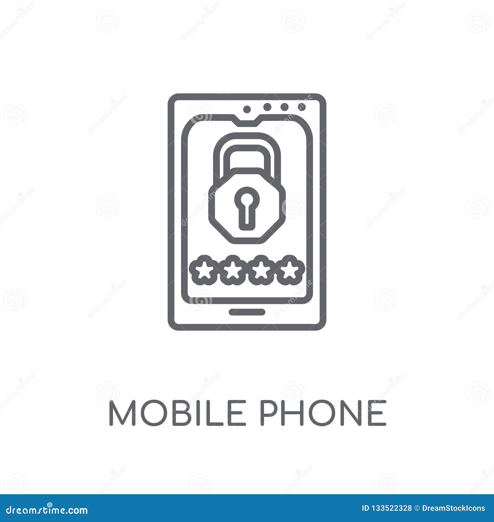 Mobile Phone Security Linear Icon. Modern Outline Mobile Phone S Stock ...