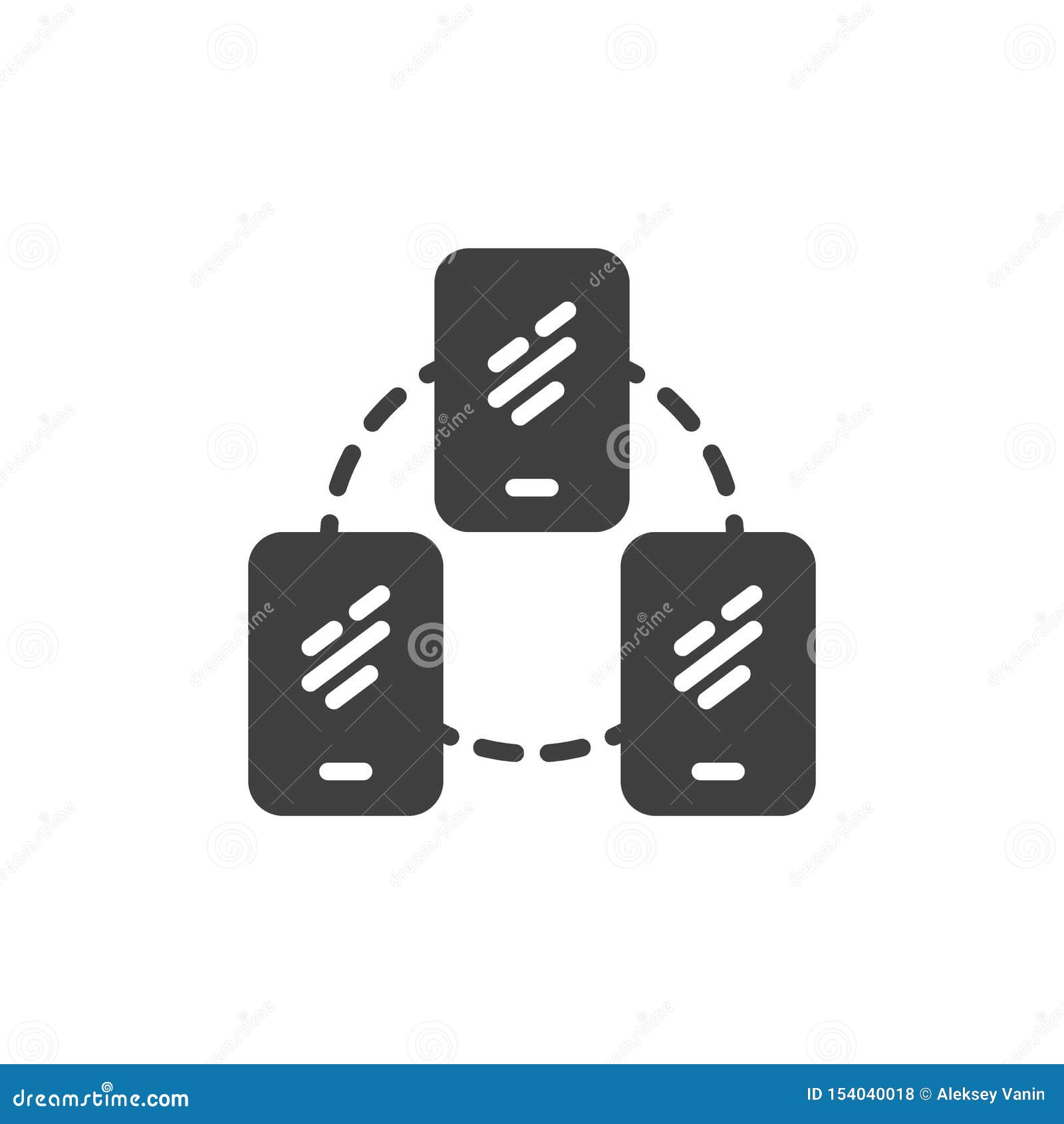 Mobile Phone Server Connection Vector Icon Stock Vector - Illustration ...