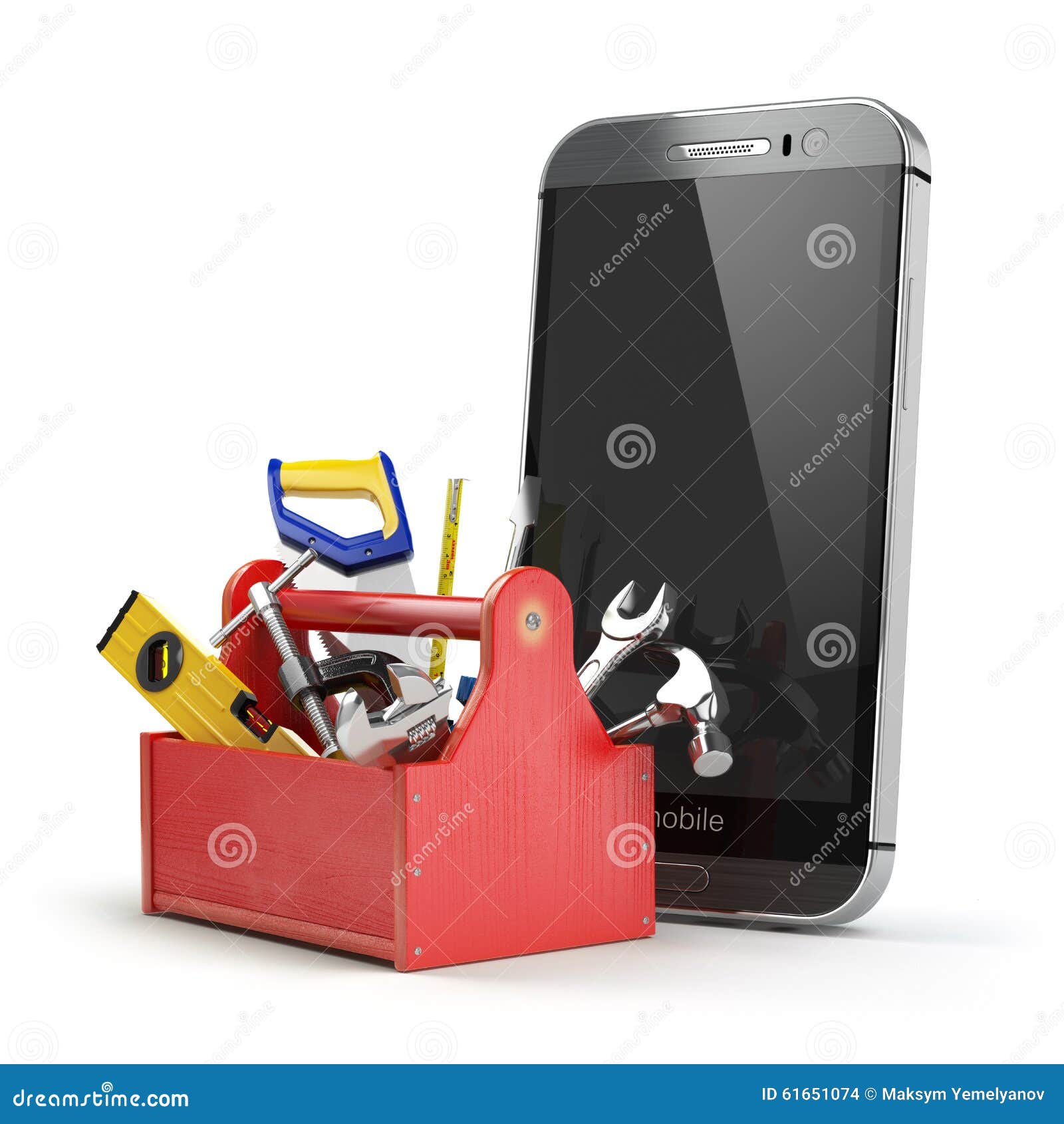 Mobile Phone Service Concept. Online Support. Smartphone with T Stock ...