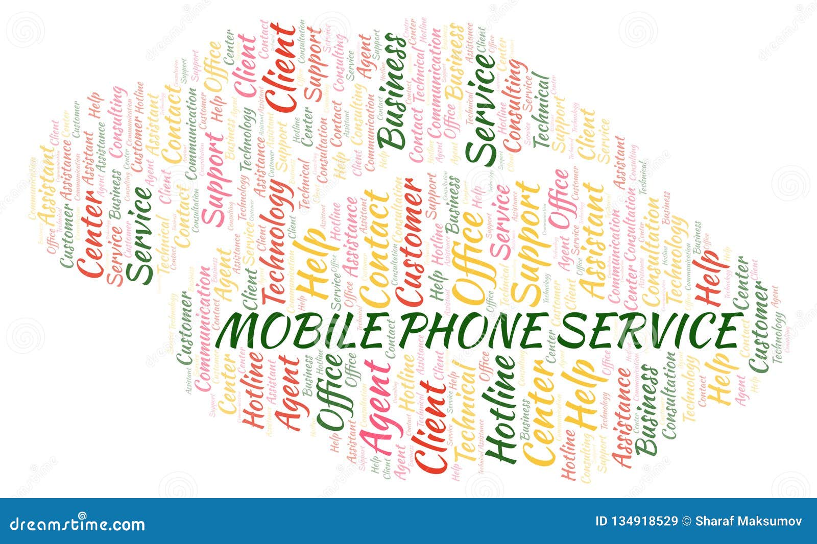 Mobile Phone Service Word Cloud Stock Illustration - Illustration of ...