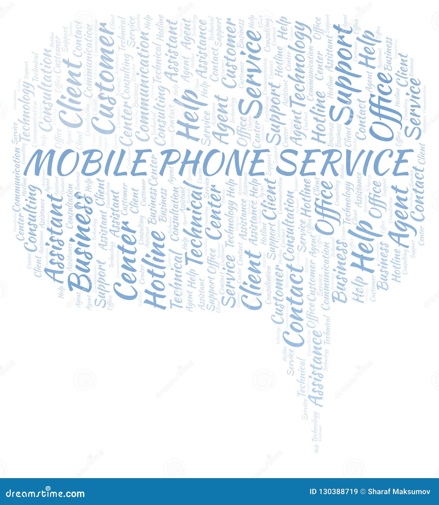 Mobile Phone Service Word Cloud. Stock Illustration - Illustration of ...