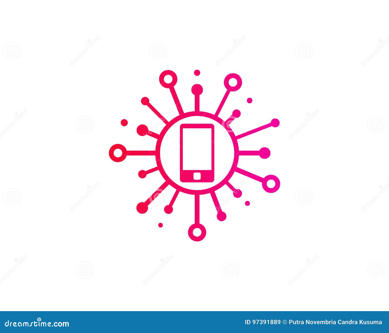 Mobile Phone Share Icon Logo Design Element Stock Vector - Illustration ...