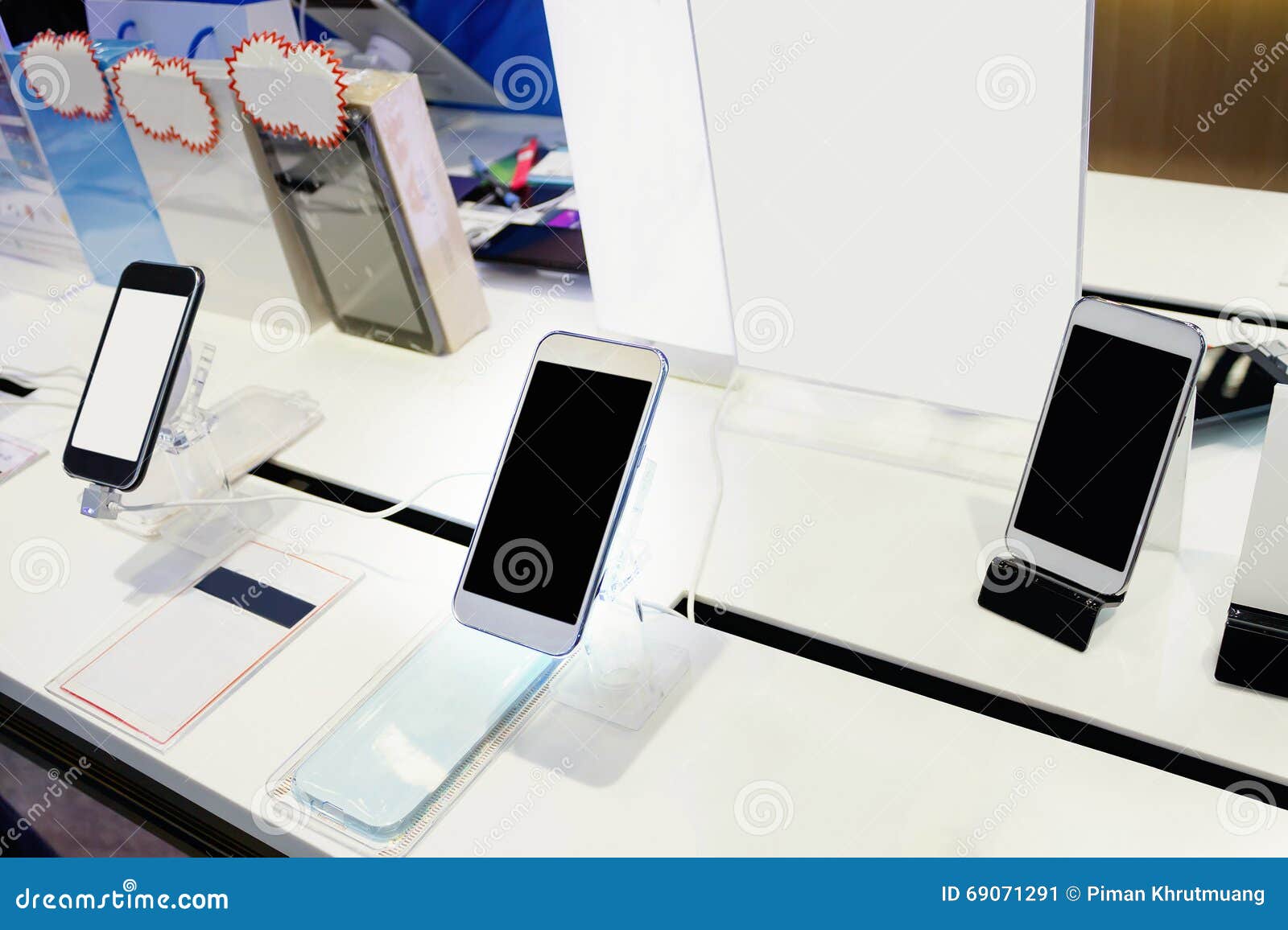 Mobile phone in shop stock image. Image of store, sale - 69071291