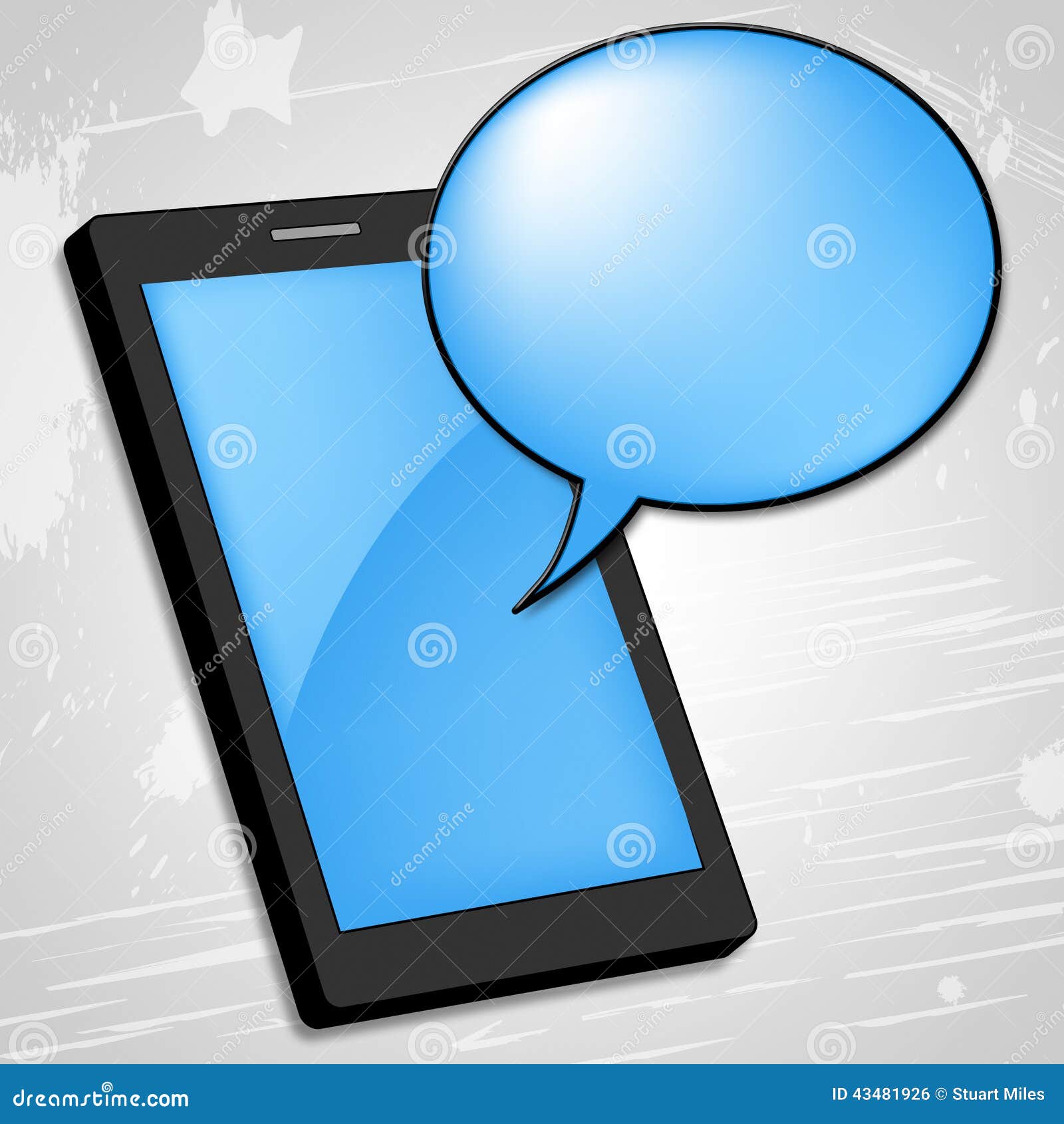 Mobile Phone Shows Talking Cellphone and Gossip Stock Illustration ...