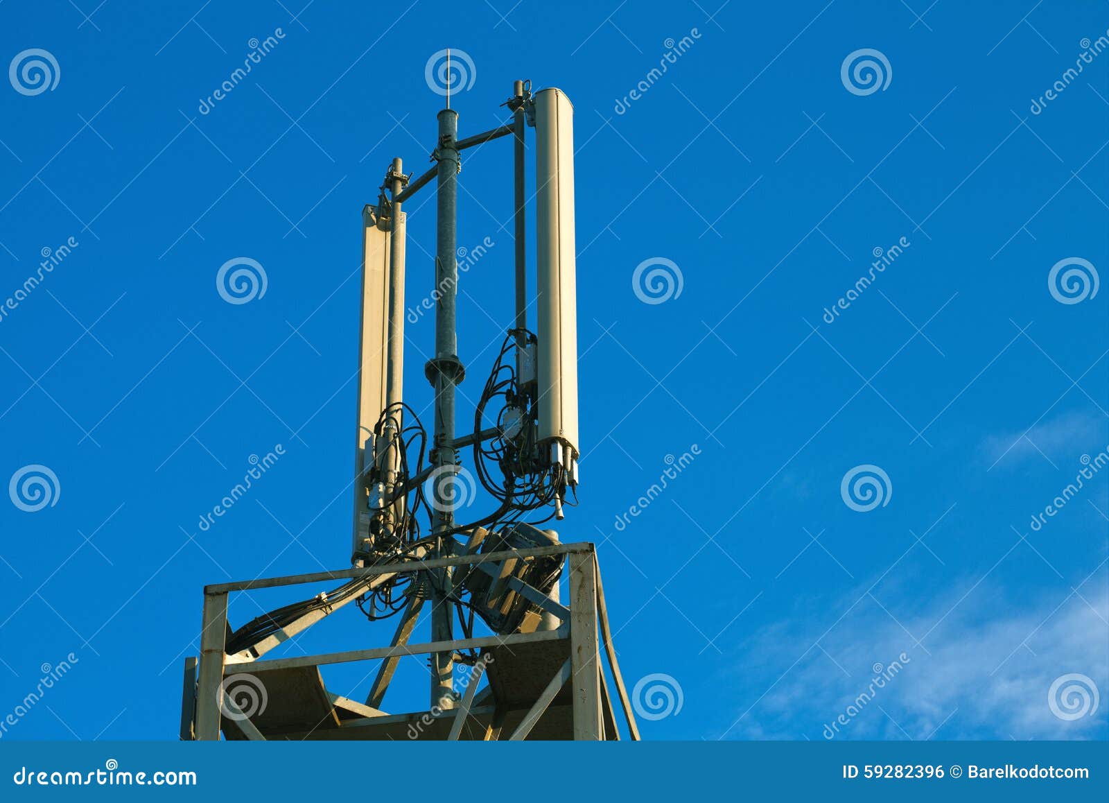 4g And 5g Signal Repeater Tower Installed In A Humble Working-class ...