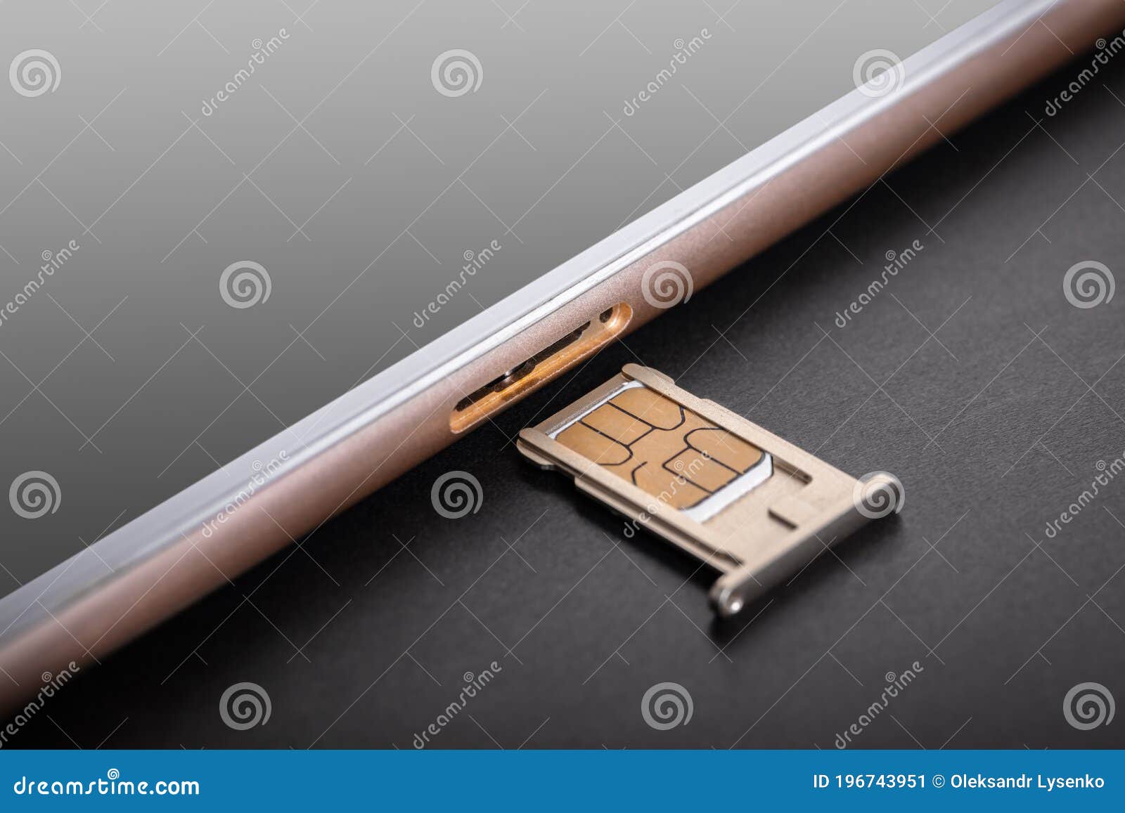 Mobile phone and sim card stock image. Image of cellphone - 196743951