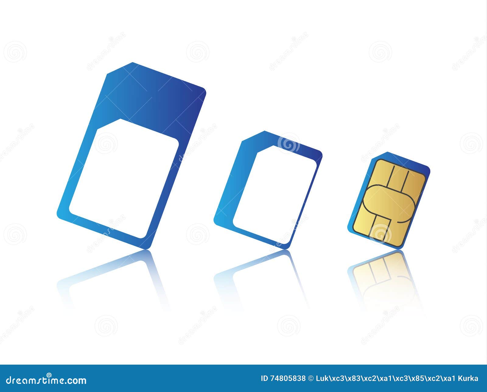 Micro To Standard SIM Card Adapter. Realistic Phone Sim-card Converter ...