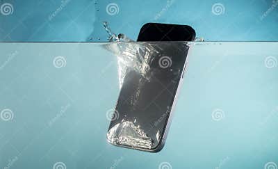 Mobile Phone Sinking into Water - Concept of Risk and Default Stock ...